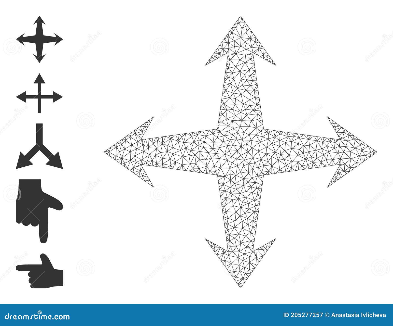 Web Mesh Expand Icon with Simple Symbols Stock Vector - Illustration of ...