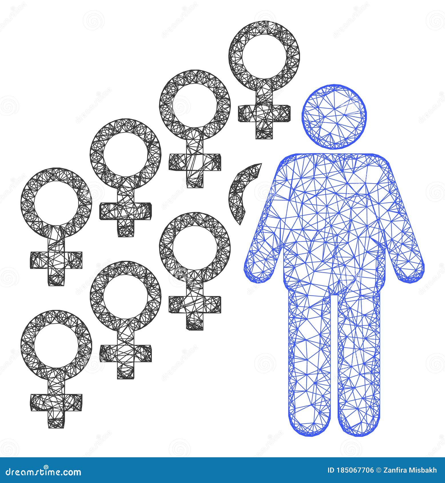 Web Mesh Harem Symbol Vector Icon Stock Vector - Illustration of ...