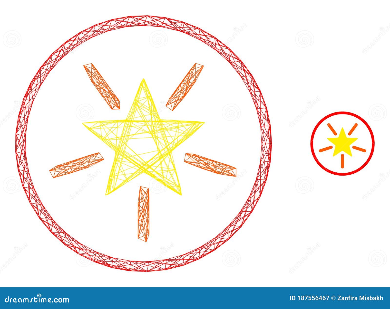 Web Mesh Rounded Shine Star Vector Icon Stock Vector - Illustration of ...