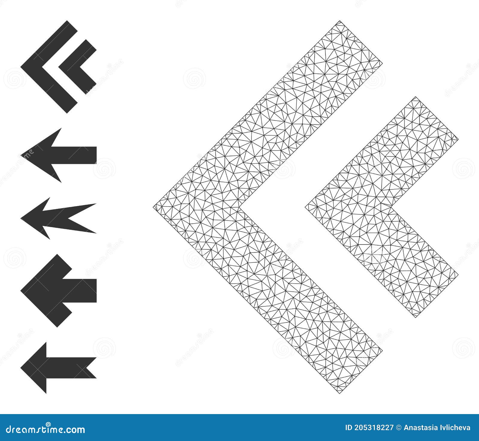 Web Mesh Shift Left Icon with Simple Symbols Stock Vector ...