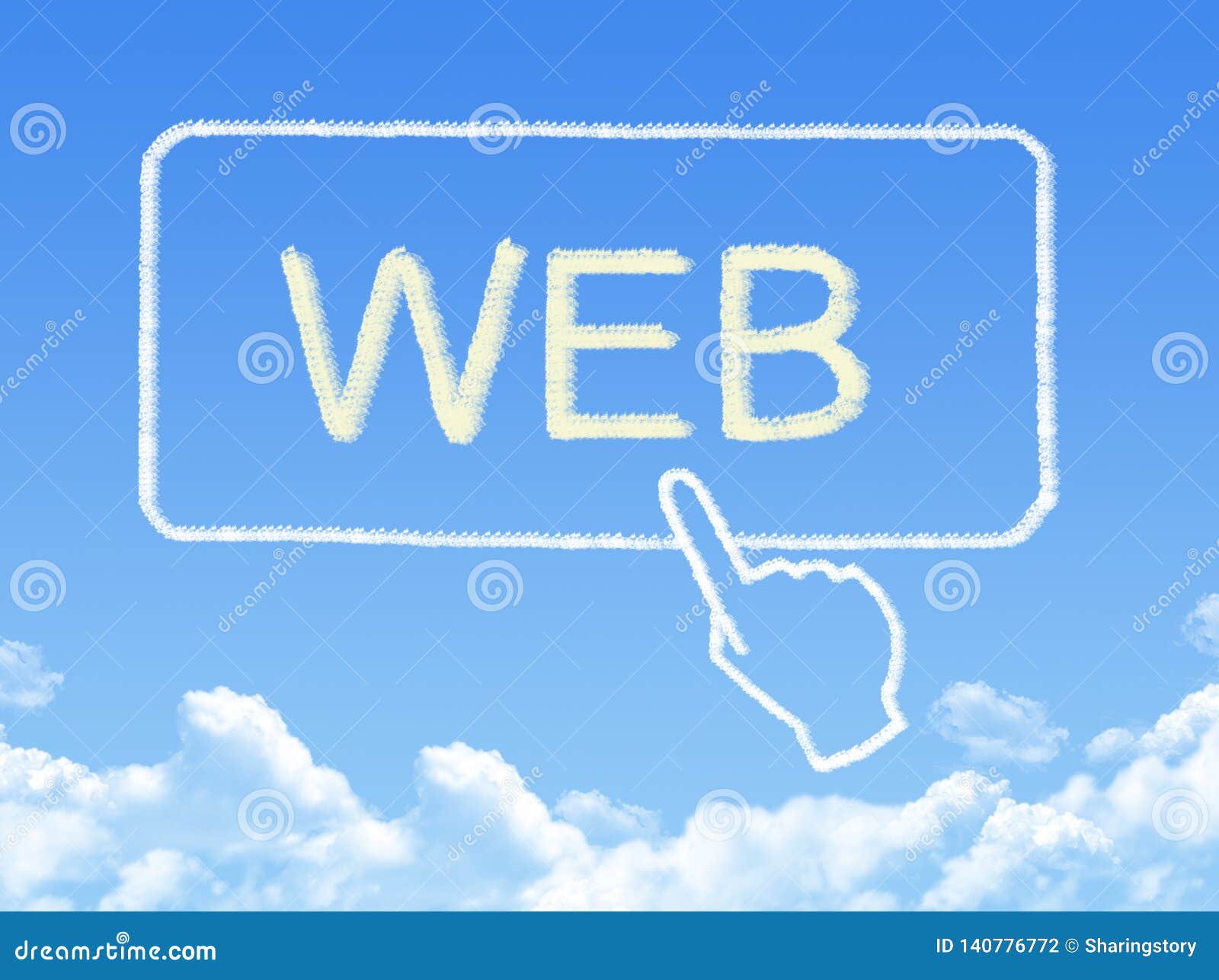 Web message cloud shape stock illustration. Illustration of fluffy ...