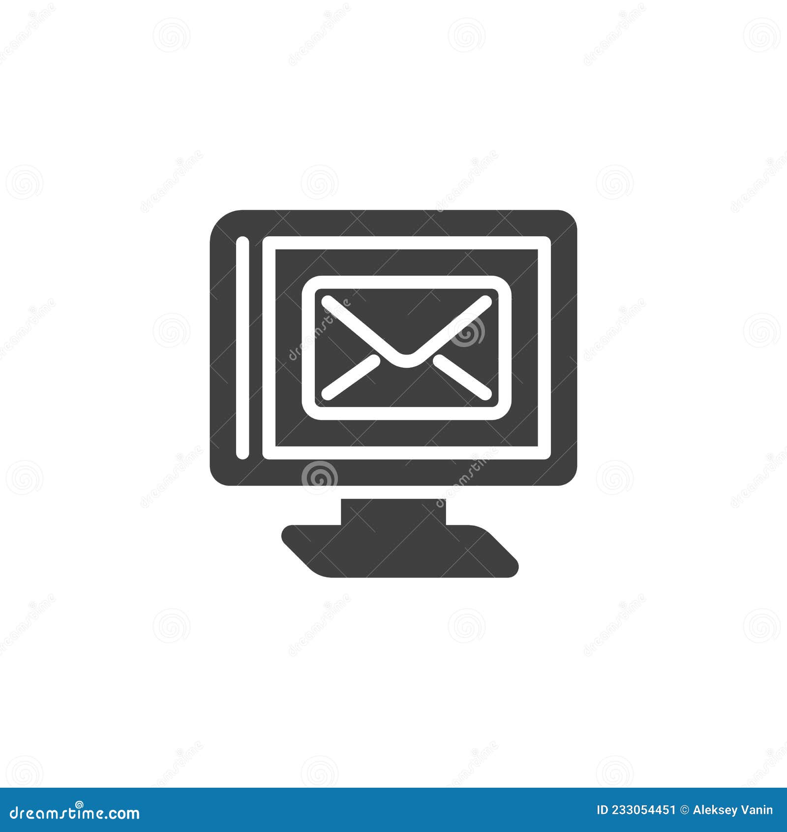 Web message vector icon stock vector. Illustration of monitor - 233054451