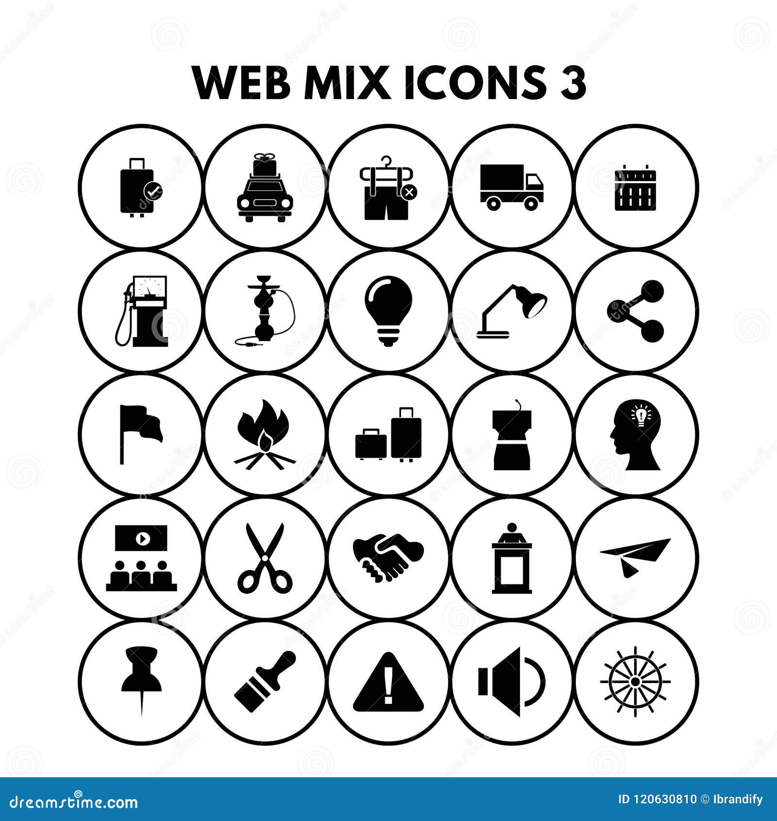 Web Mix Icons stock vector. Illustration of graphic - 120630810