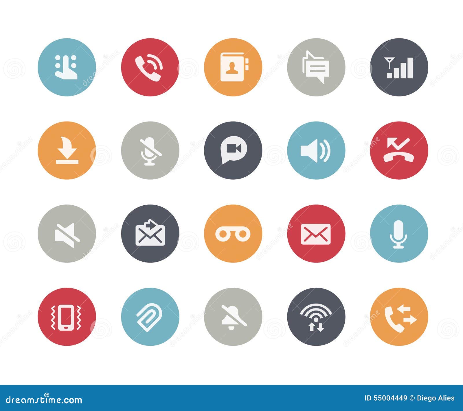 Telecommunications System Line Icons Collection. Wireless, Fiber-optic ...