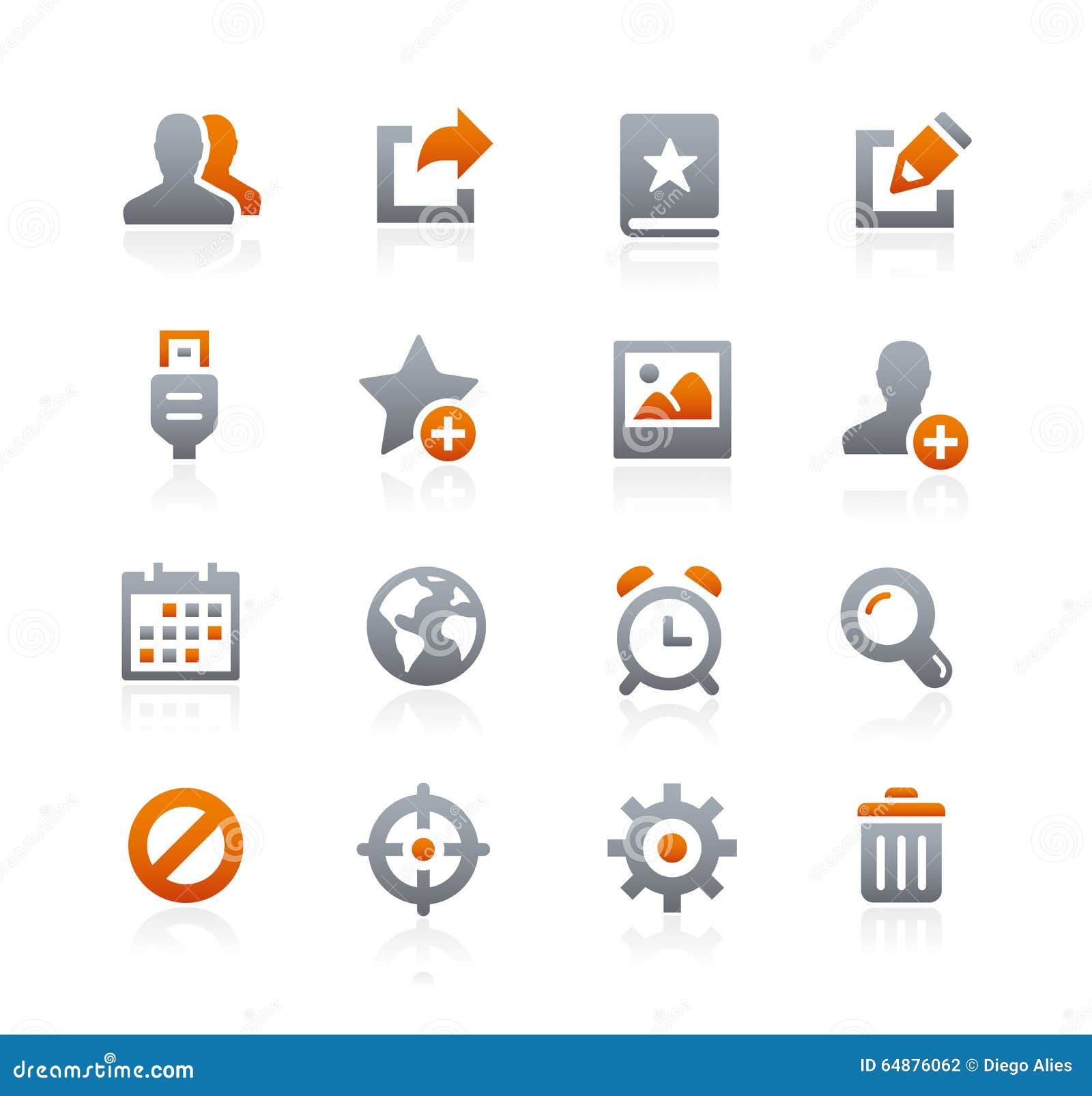 Web and Mobile Icons 2 -- Graphite Series Stock Vector - Illustration ...