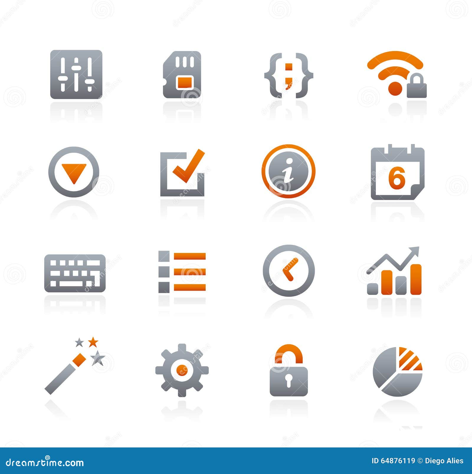 Web and Mobile Icons 4 -- Graphite Series Stock Vector - Illustration ...