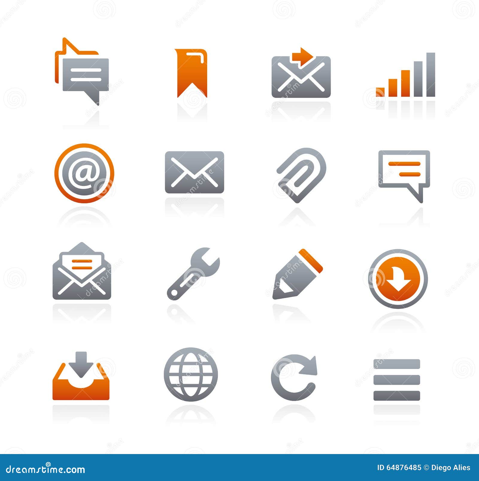 Web and Mobile Icons 9 -- Graphite Series Stock Vector - Illustration ...