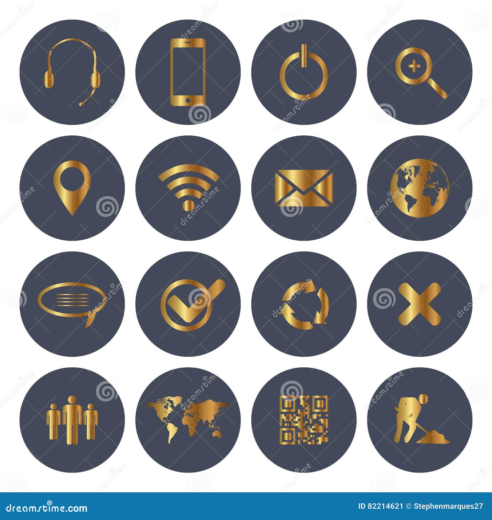 Web and Mobile Icons stock illustration. Illustration of grey - 82214621