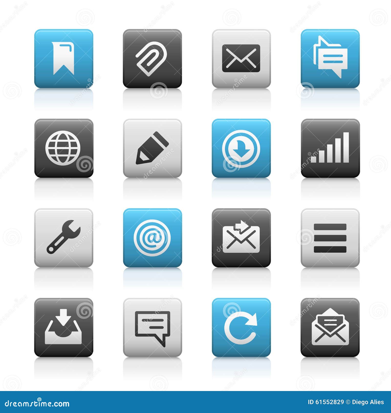 Web and Mobile Icons 9 - Matte Series Stock Vector - Illustration of ...