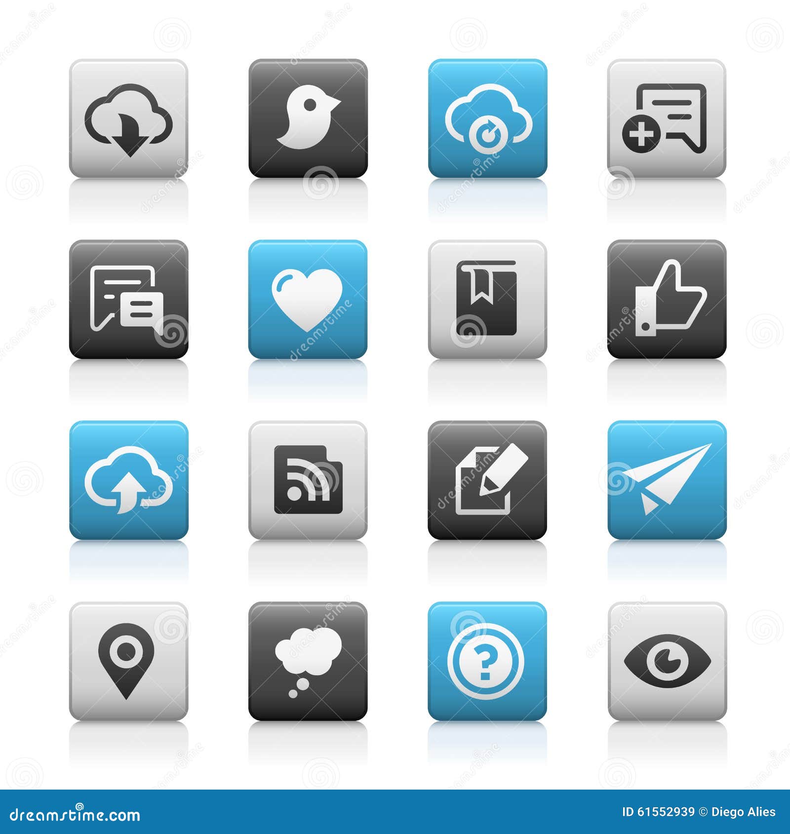 Web and Mobile Icons 8 - Matte Series Stock Vector - Illustration of ...