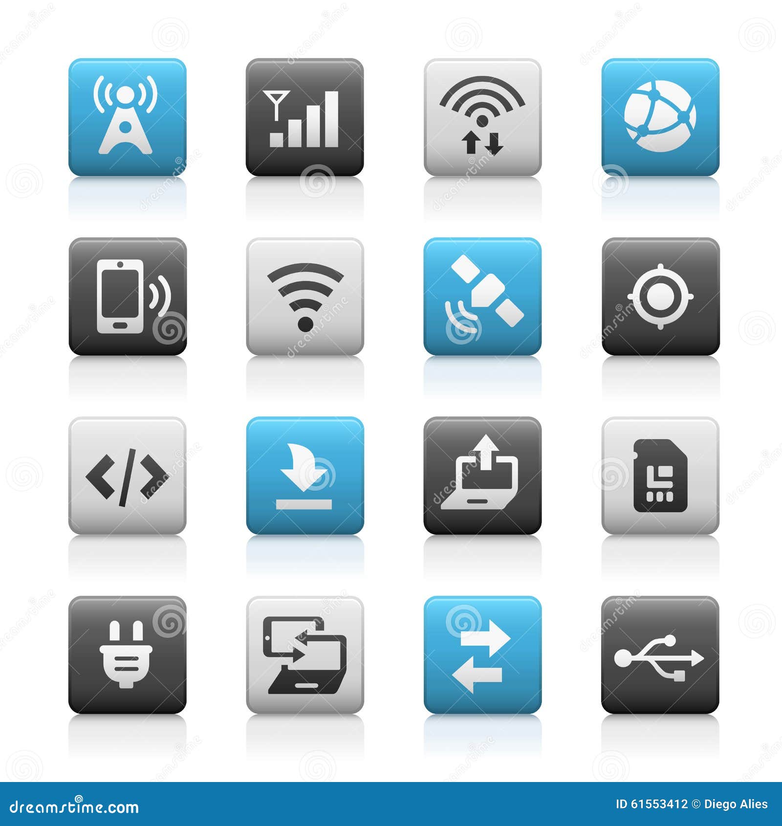 Web and Mobile Icons 6 - Matte Series Stock Vector - Illustration of ...