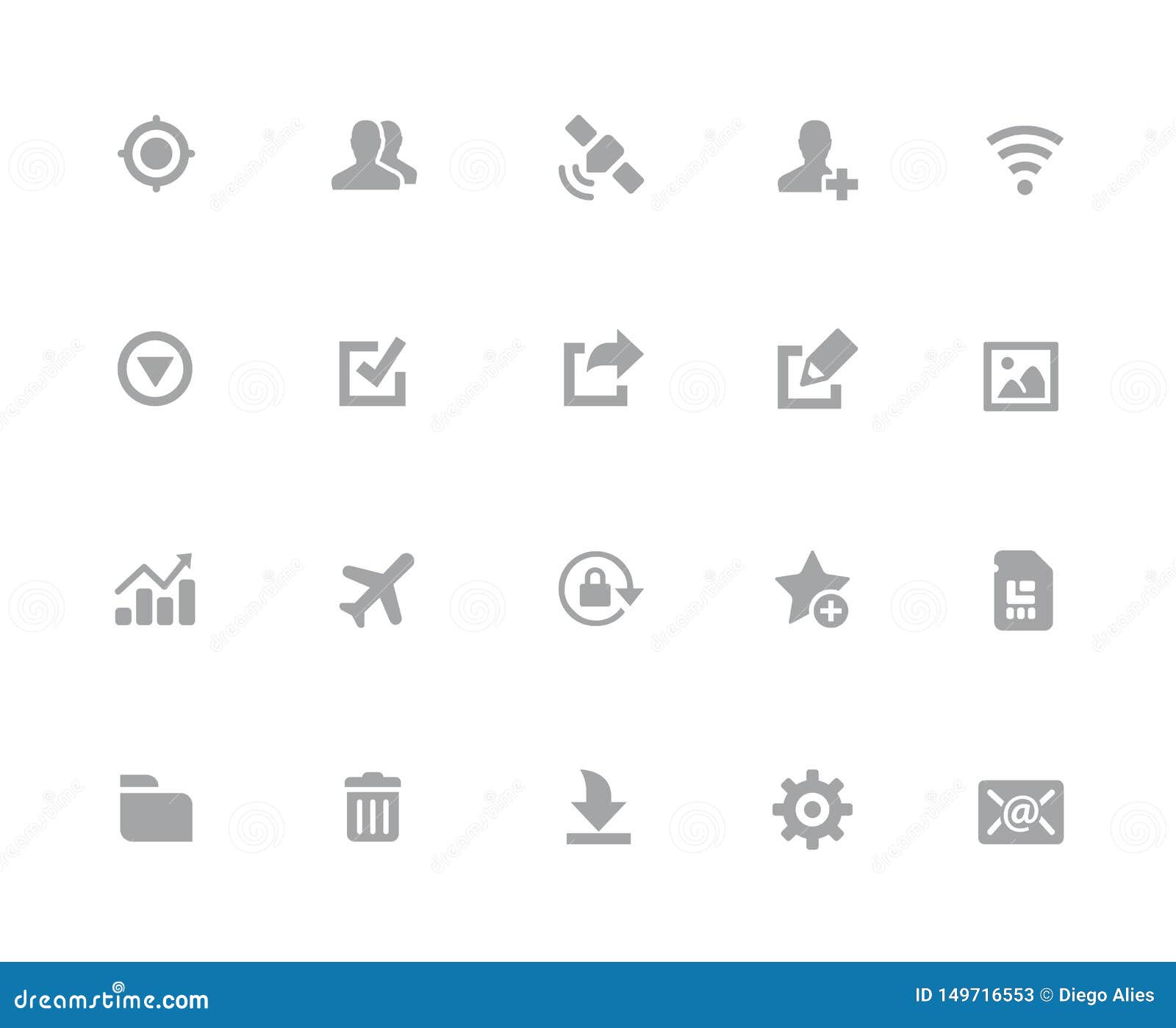 Web & Mobile Icons - 2 // 32 Pixels Icons White Series Stock Vector ...