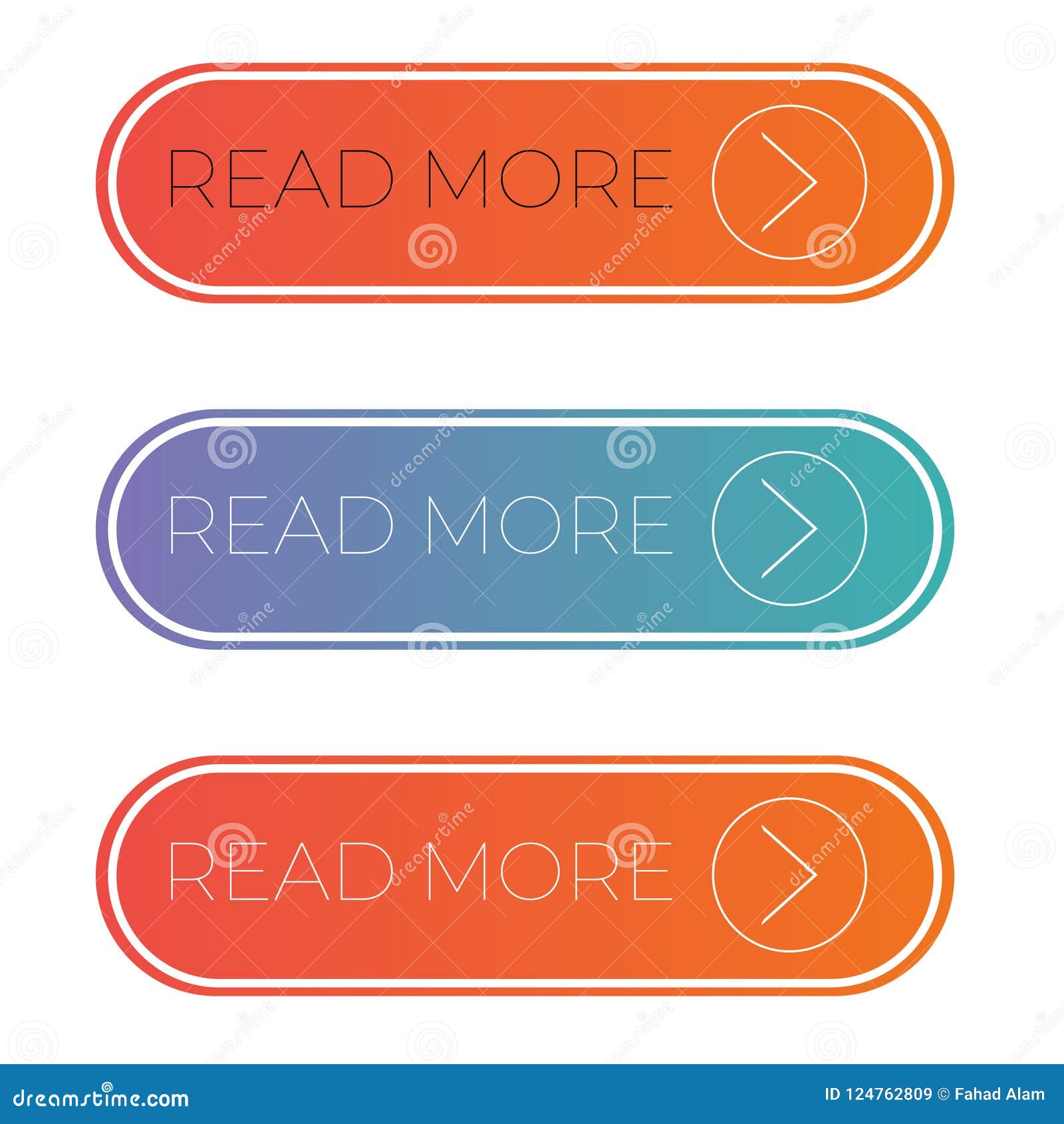 Web and Mobile Read More Button Stock Vector - Illustration of foodball ...