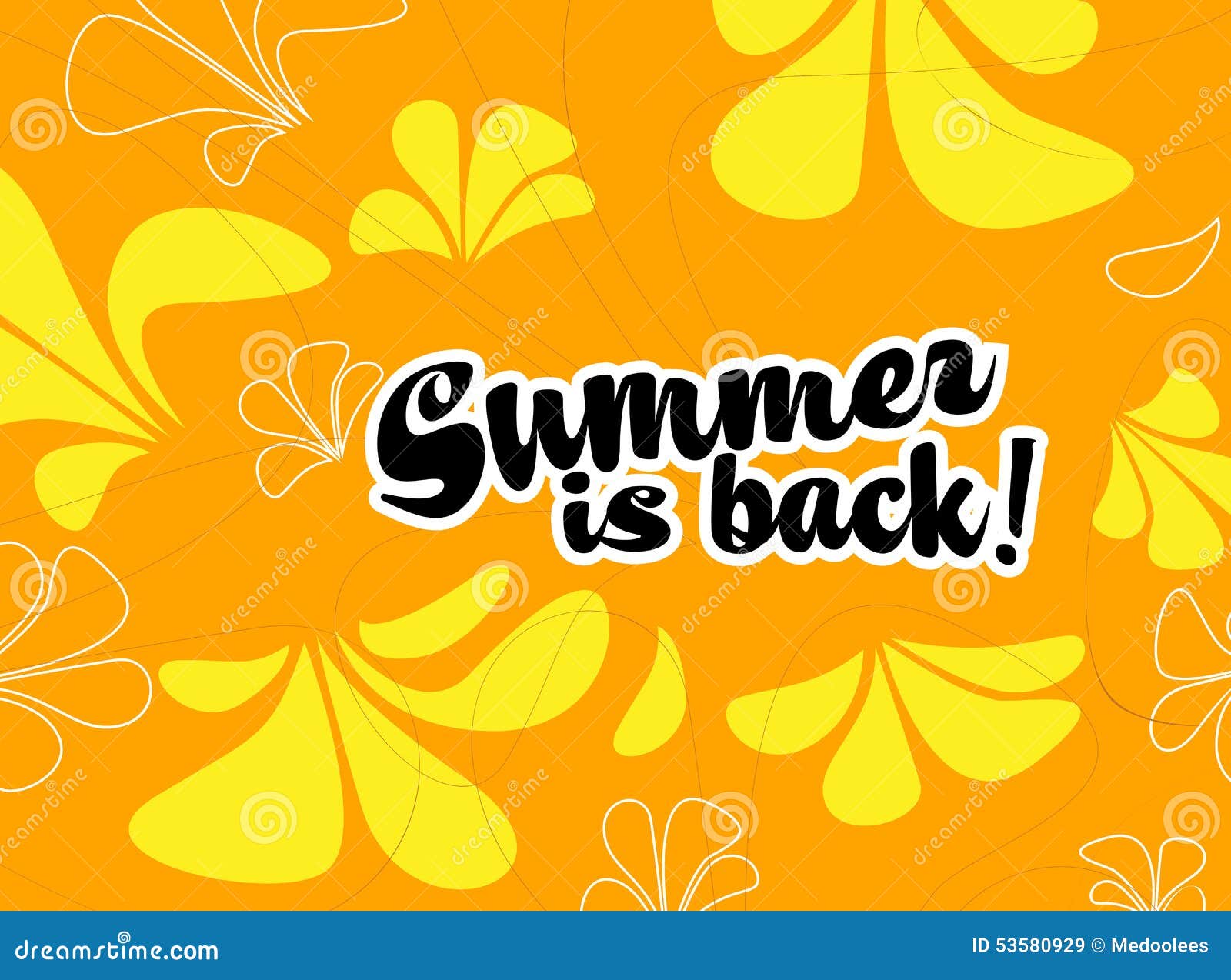 Summer is back stock vector. Illustration of bussiness - 53580929