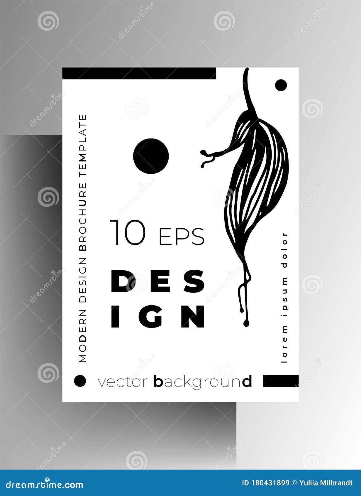 Monochrome Design Template for Poster, Cover, Brochure, Book. Stock ...
