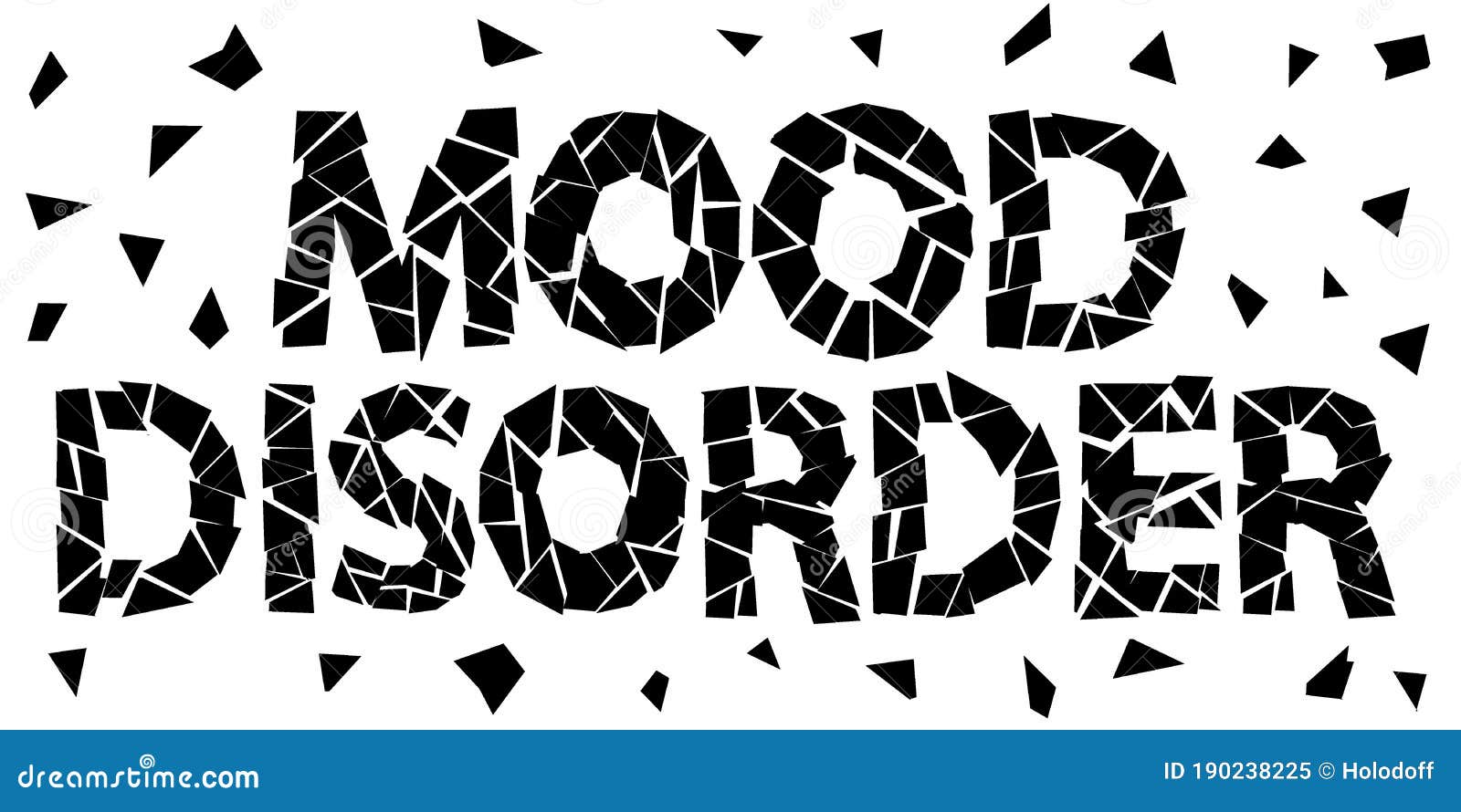 Mood Disorder. Black Isolate Inscription Stock Vector - Illustration of ...