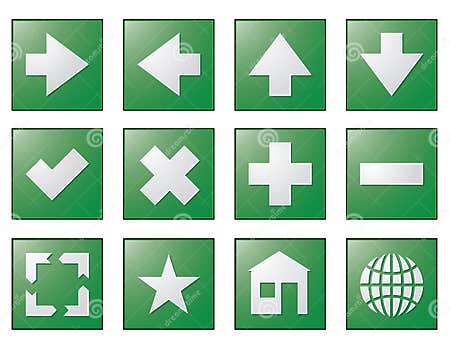 Web Navigation Buttons Green Stock Vector - Illustration of design ...