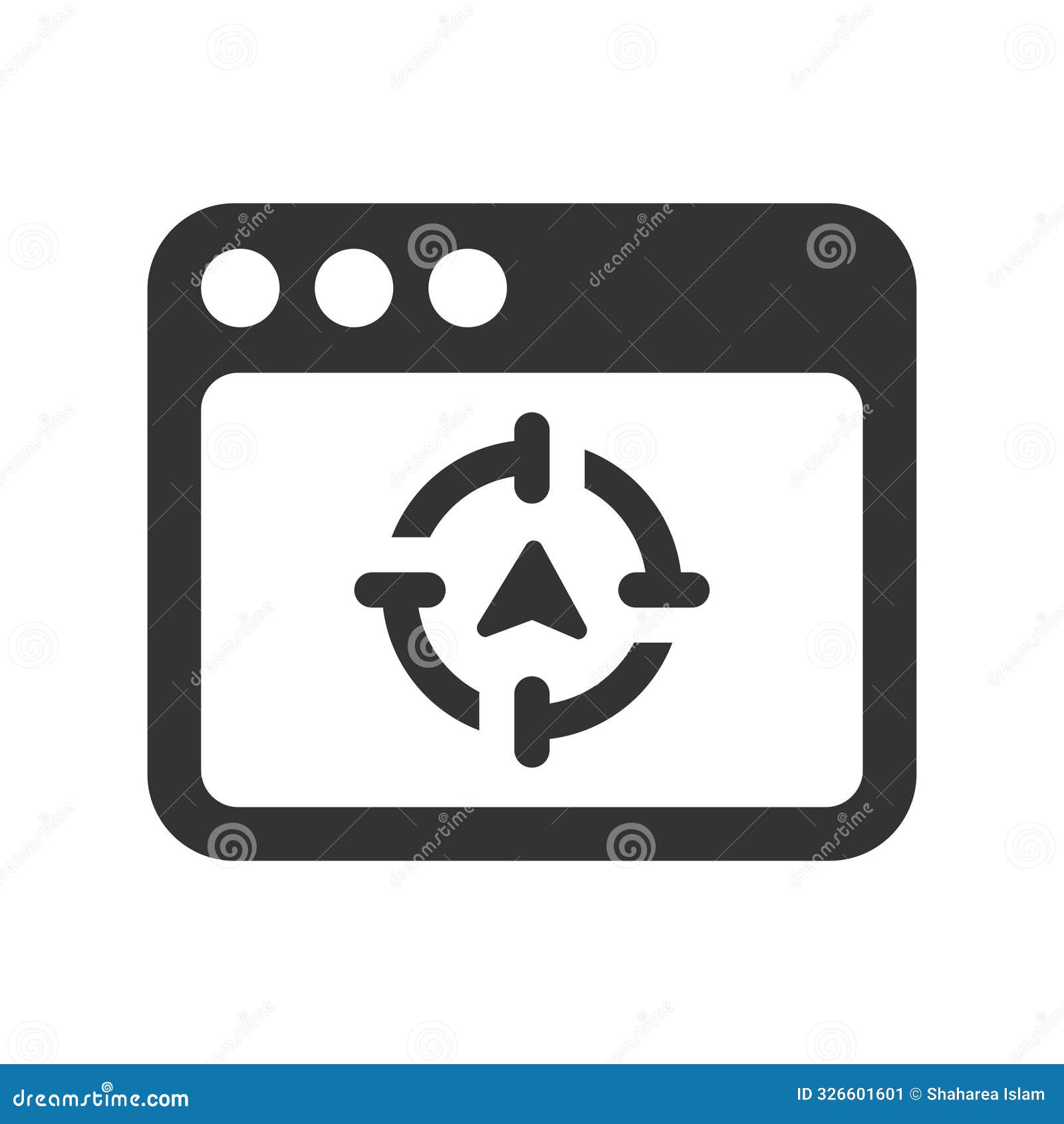 Web Navigation Icon stock vector. Illustration of compass - 326601601