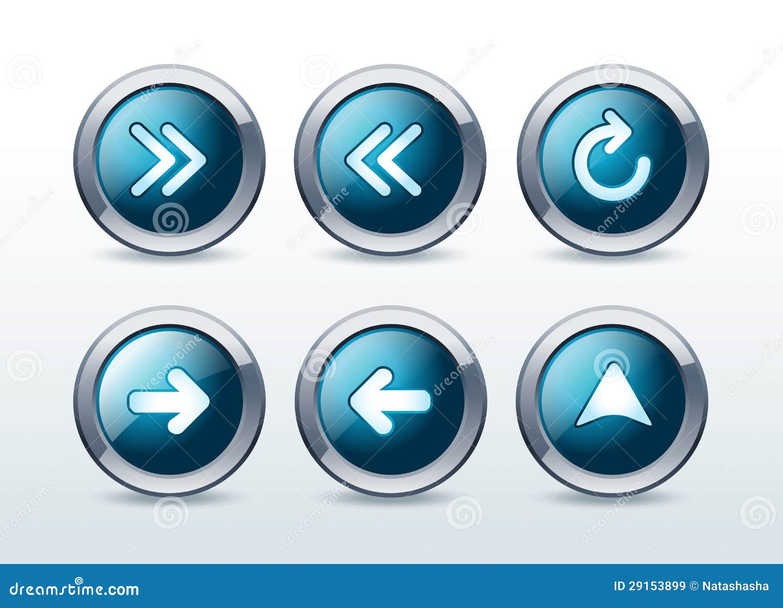 Web Navigation Icons Set Illustration Stock Vector - Illustration of ...
