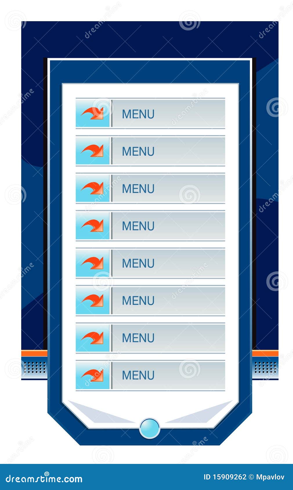 Web Navigation Menu Element Stock Vector - Illustration of application ...