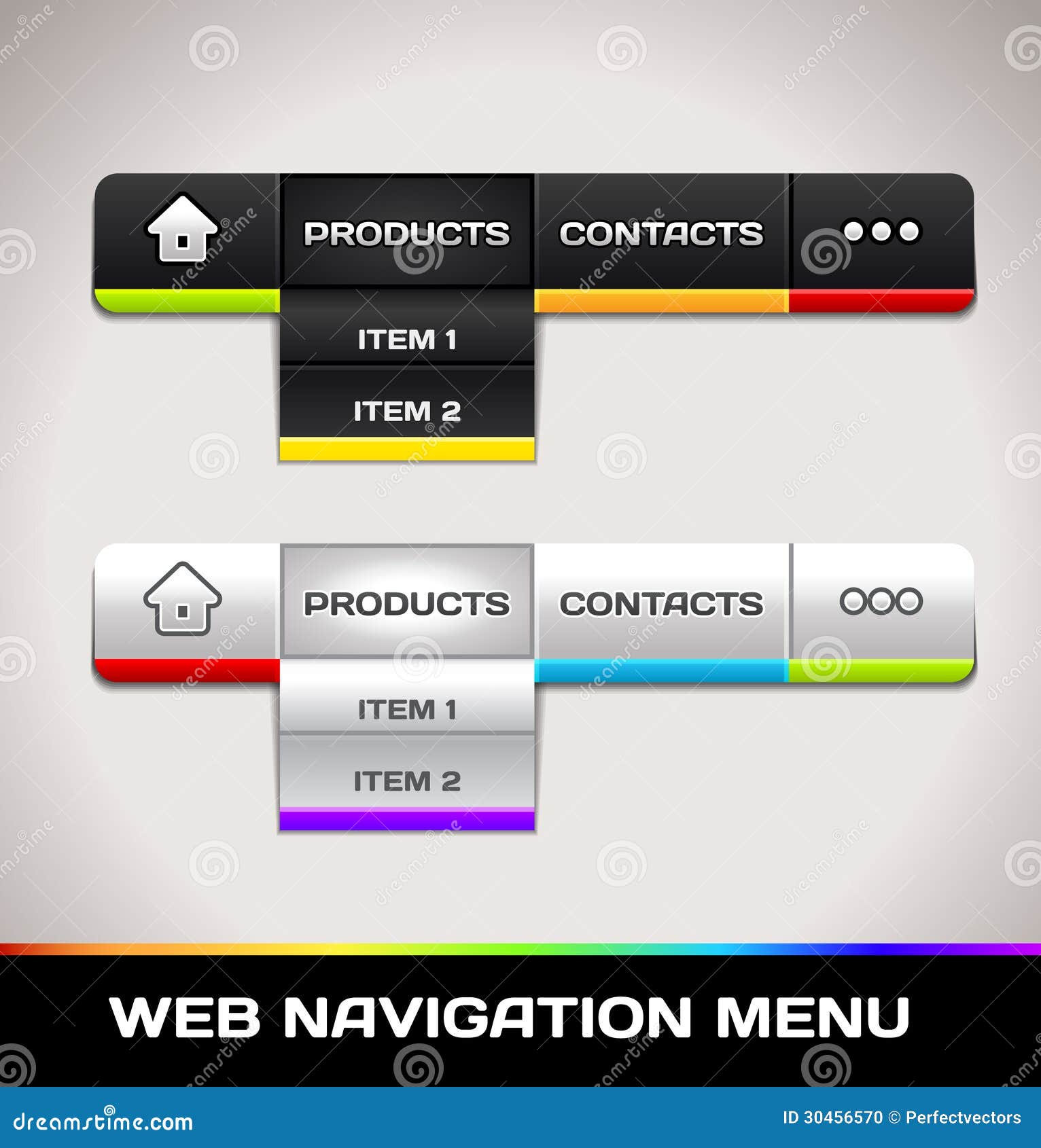 Web Navigation Menu stock vector. Illustration of company - 30456570