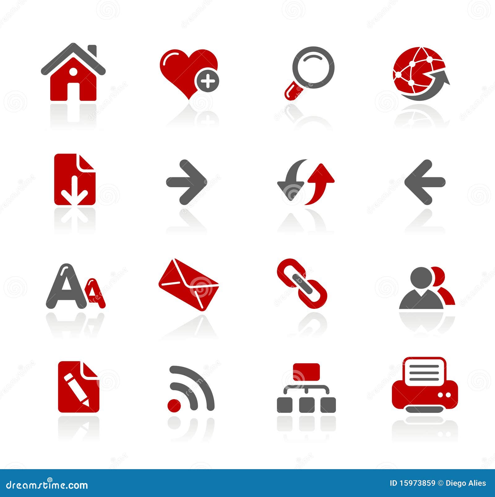 Web Navigation // Redico Series Stock Vector - Illustration of glass ...