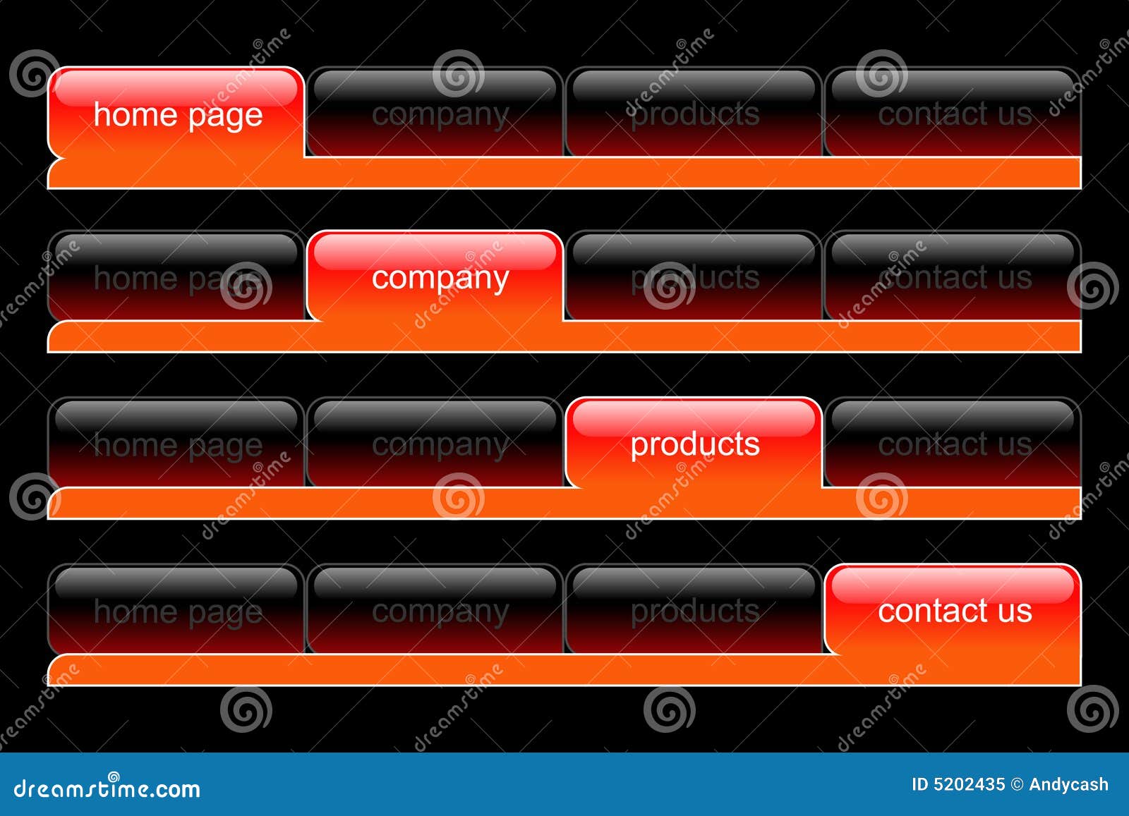 Web navigation set stock vector. Illustration of button - 5202435