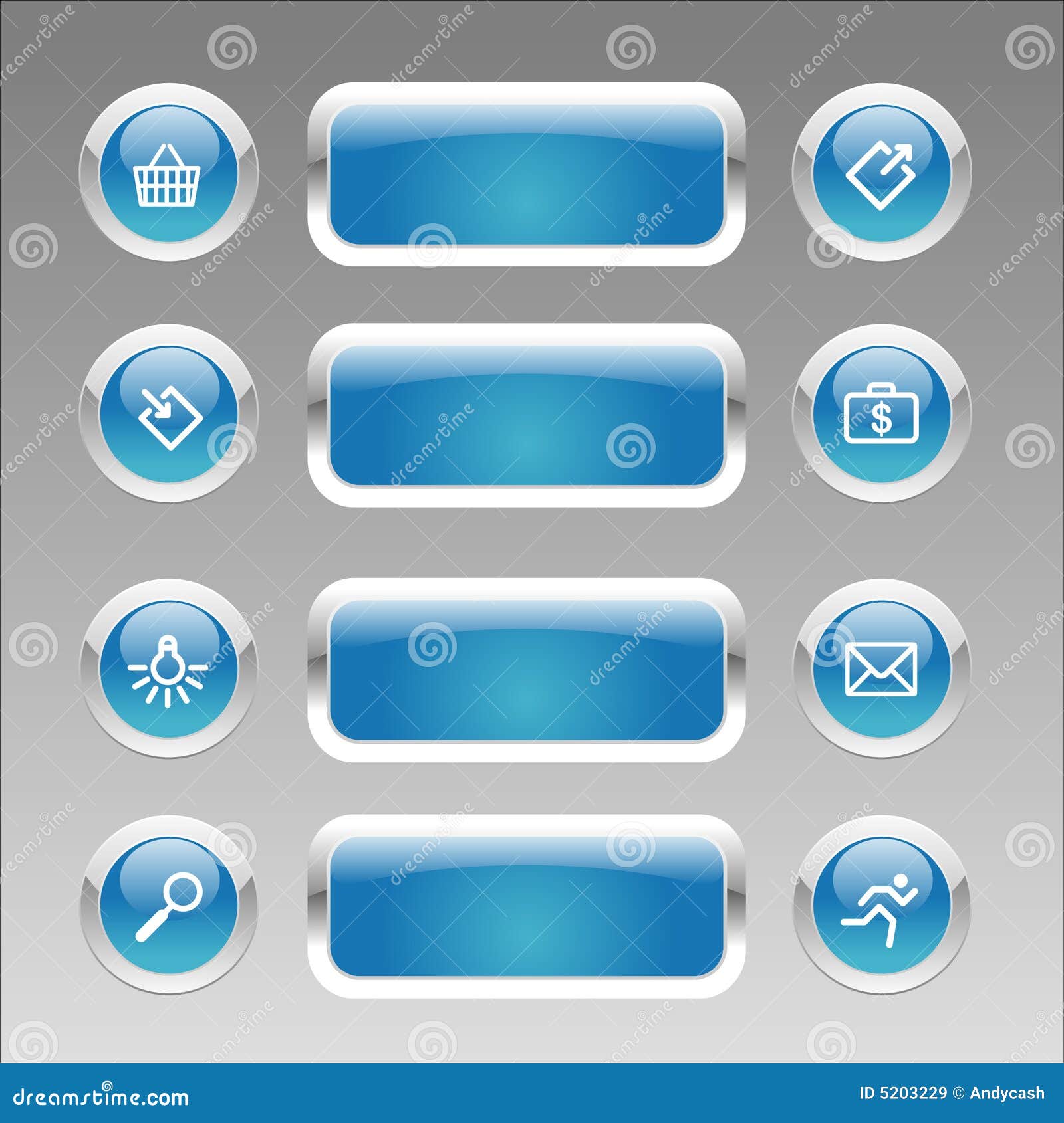 Web navigation set stock vector. Illustration of button - 5203229