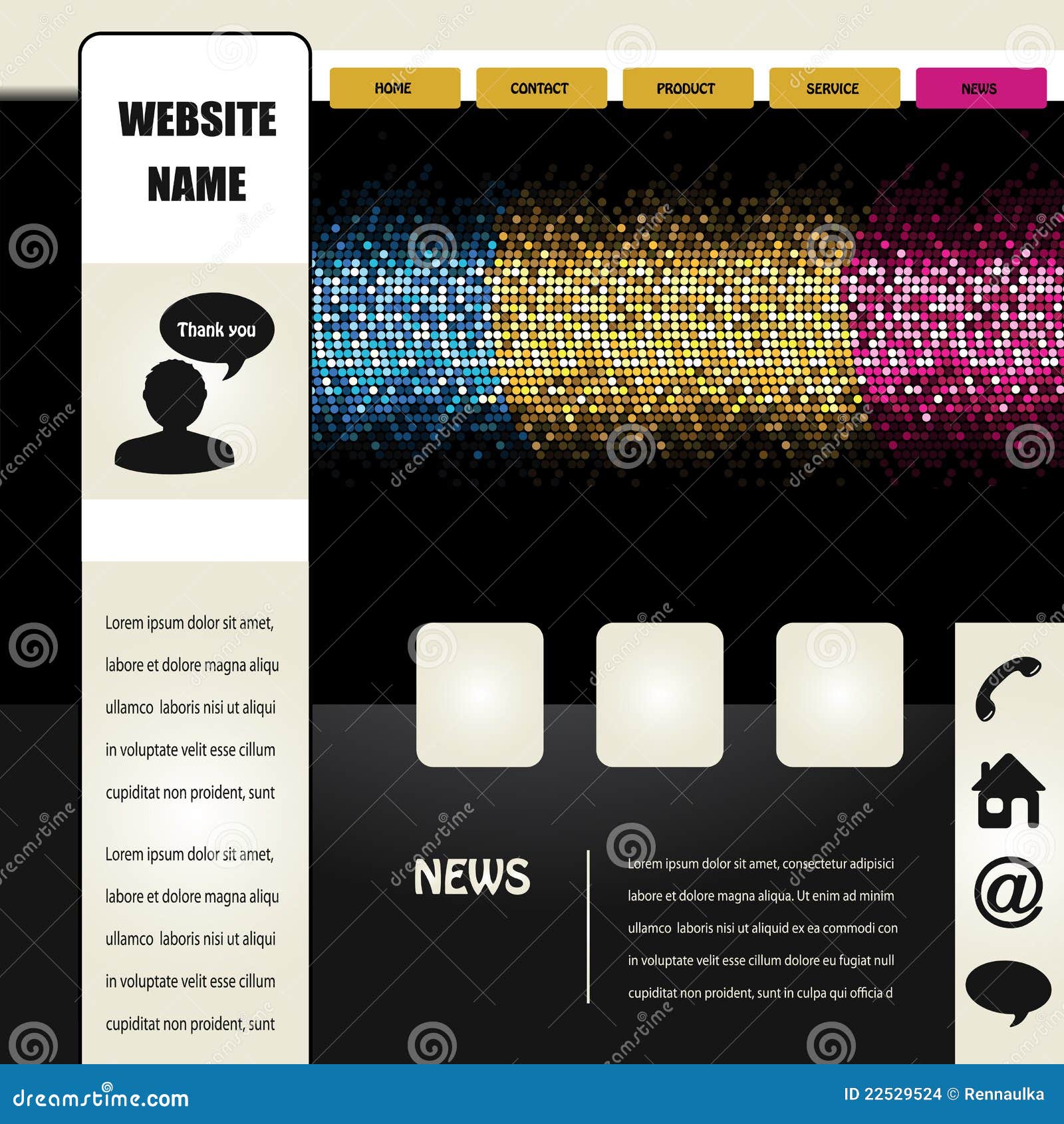 Web navigation template stock vector. Illustration of choice - 22529524