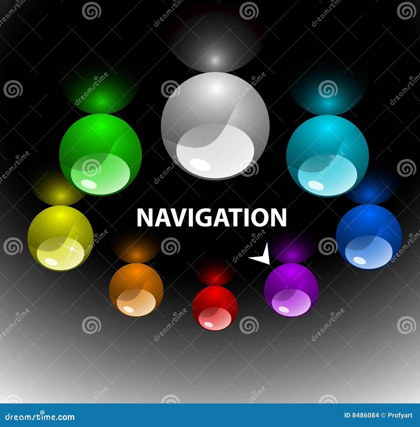 Web Navigation Template 3 (on Top) Stock Vector - Illustration of ...