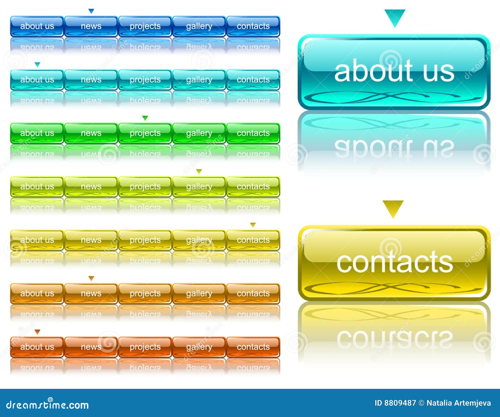 Web navigation template stock vector. Illustration of computer - 8809487