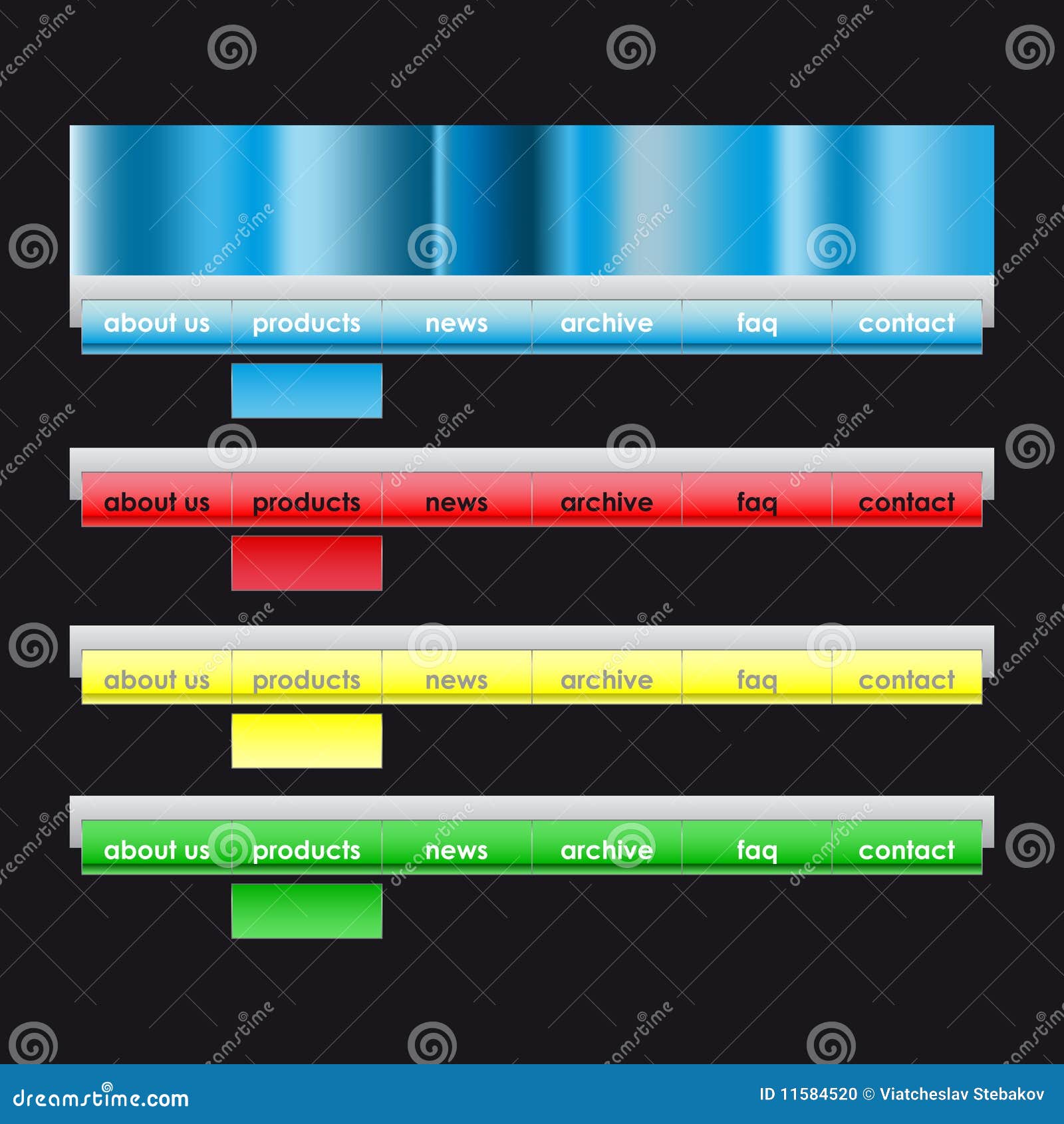 Web navigation templates stock illustration. Illustration of sidebar ...