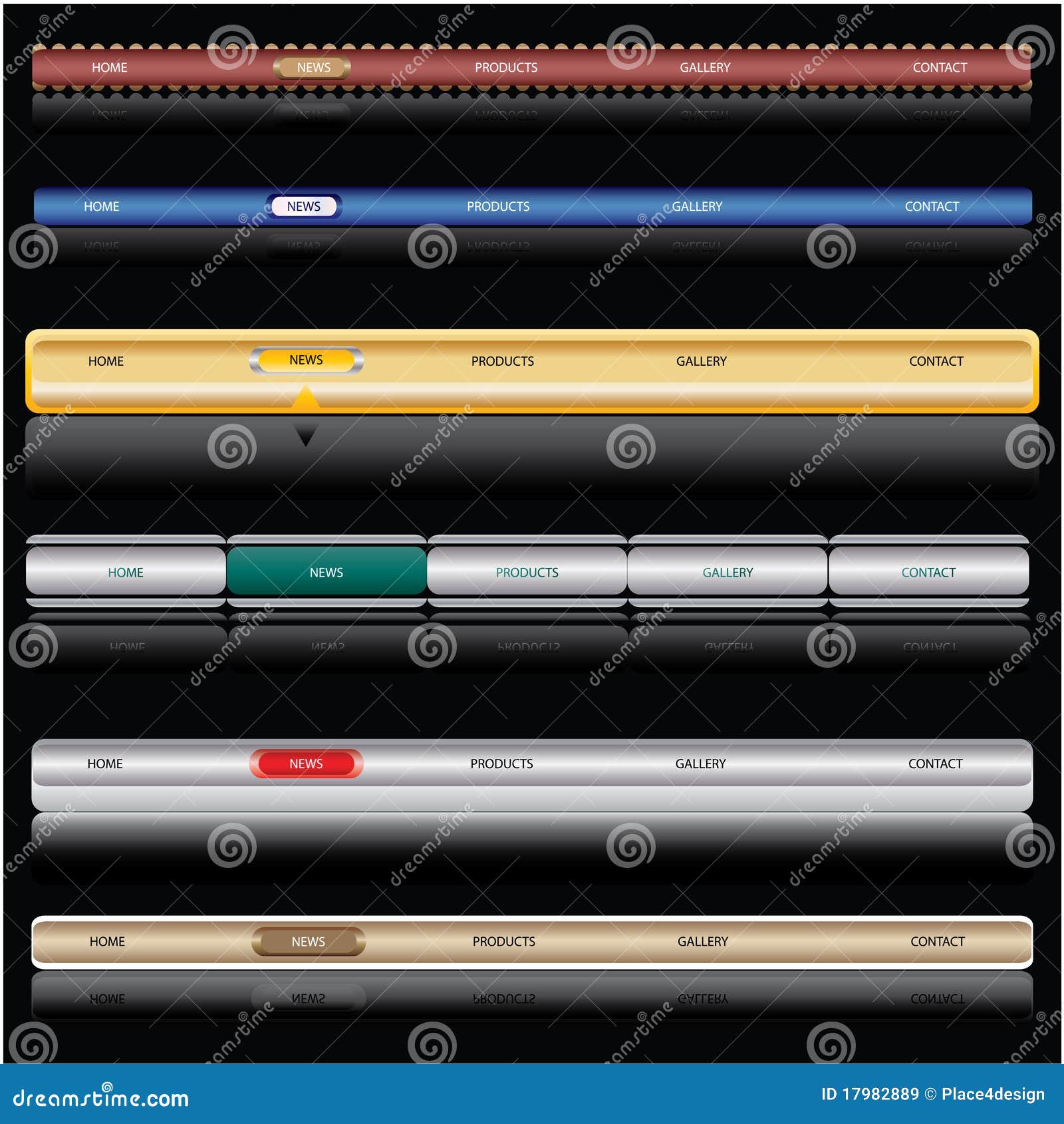 Web navigation templates stock vector. Illustration of glassy - 17982889