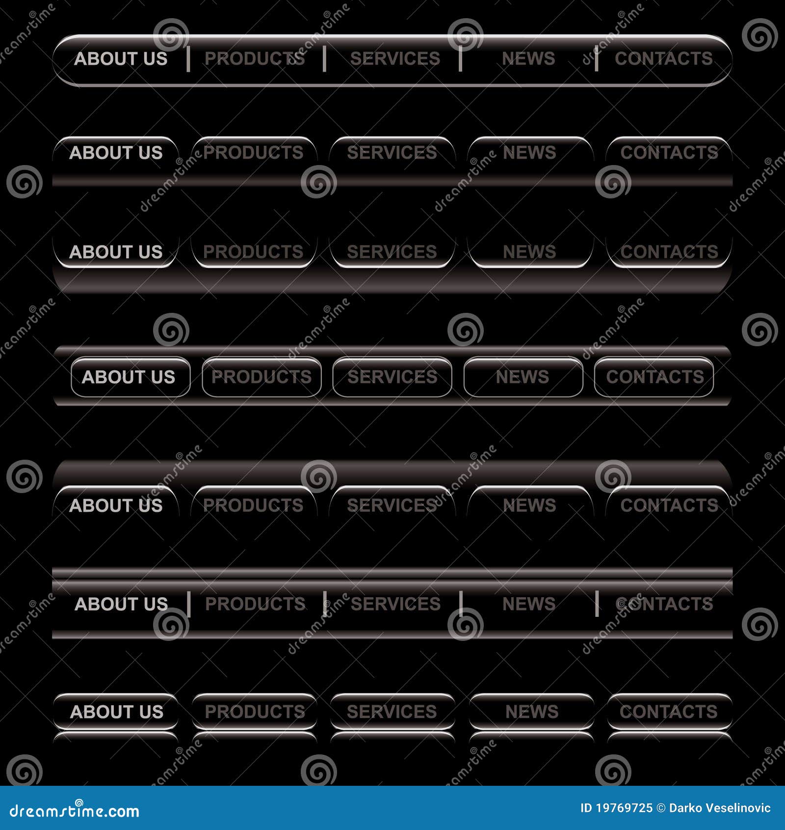 Web navigation templates stock vector. Illustration of high - 19769725
