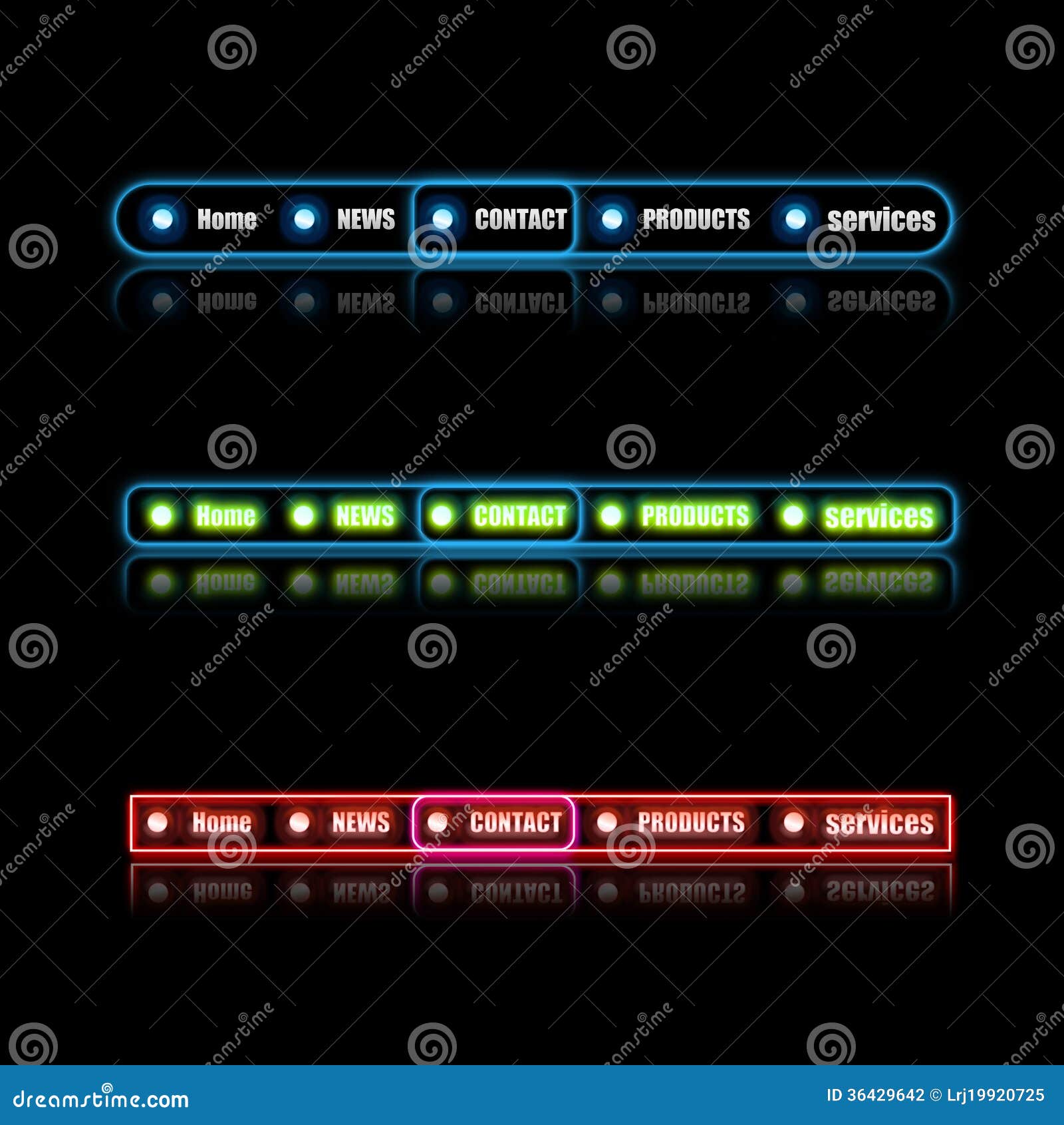 Web navigation templates 3 stock photo. Image of group - 36429642