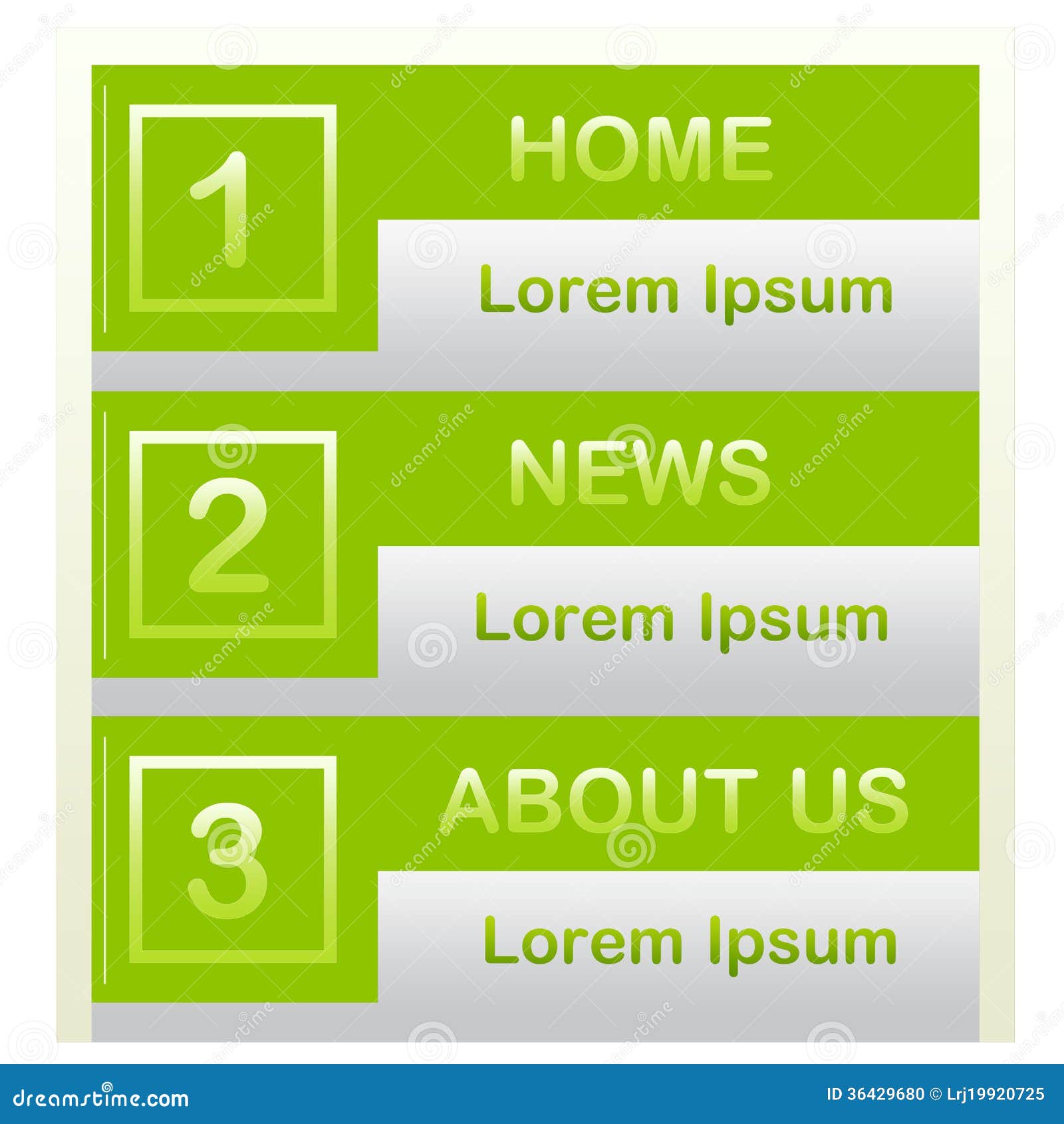 Web navigation templates 3 stock illustration. Illustration of internet ...