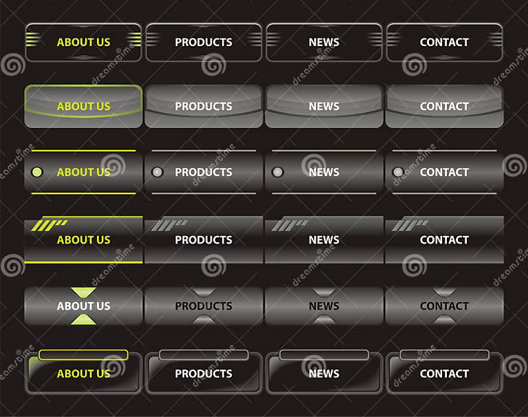 Web navigation templates stock vector. Illustration of button - 7884179