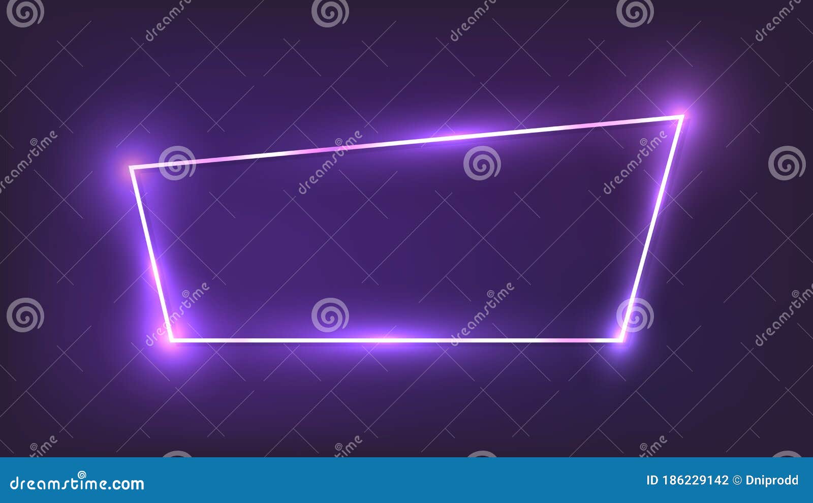 Neon Trapezoid Outline On A Black Background. Generative AI Royalty ...