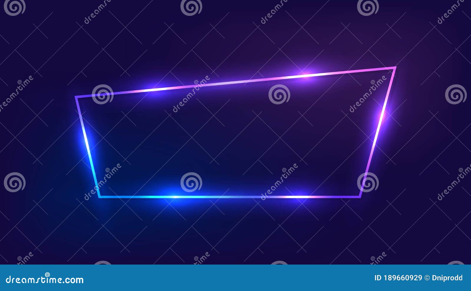 Neon Trapezoid Outline On A Black Background. Generative AI Royalty ...