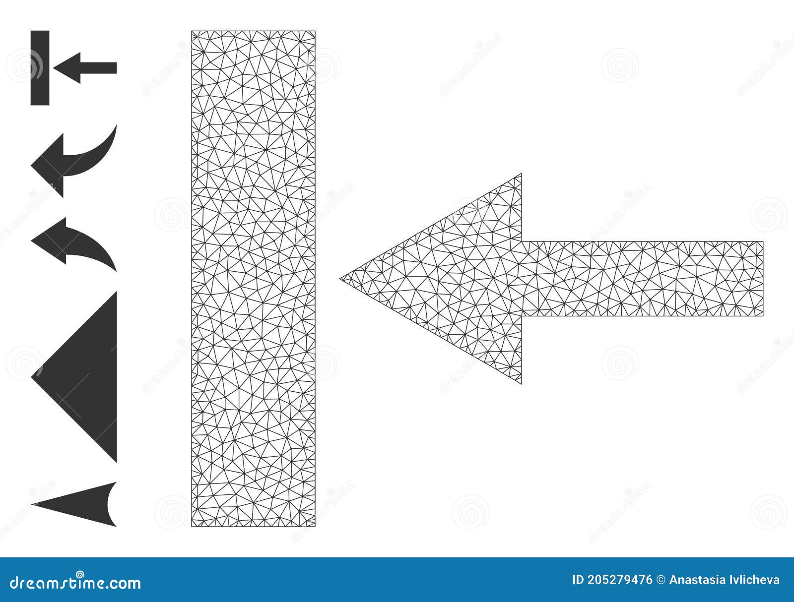 Web Net Move Left Icon with Simple Symbols Stock Vector - Illustration ...