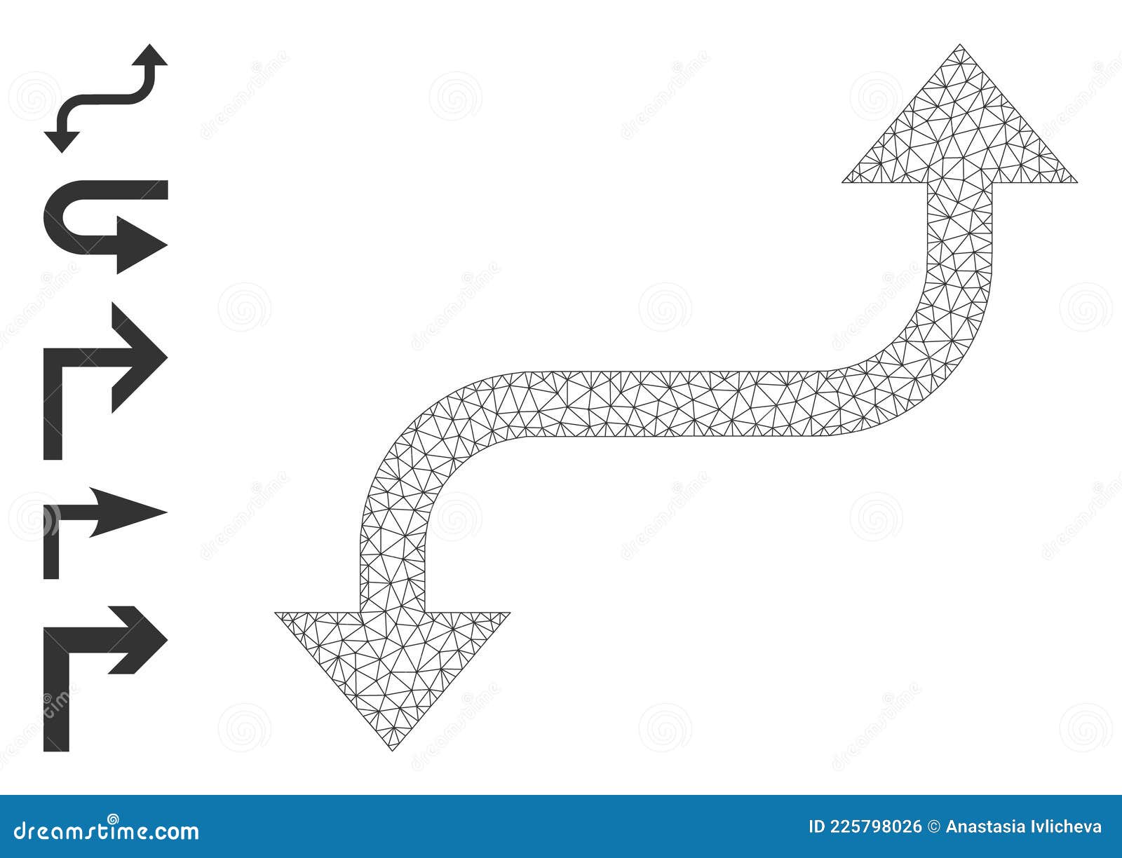 Opposite Curved Arrow Fractal Mosaic Of Opposite Curved Arrow Items And ...