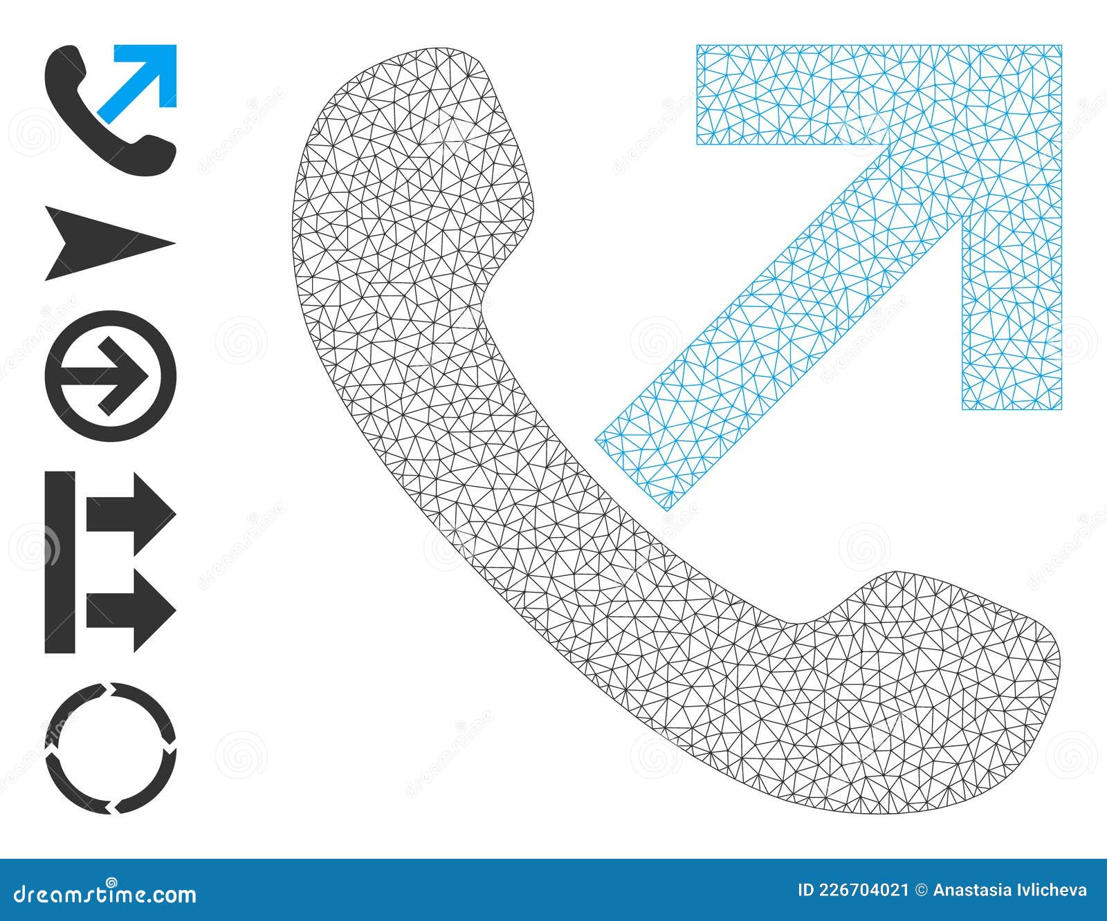 Outgoing Call Icon Call Calling Dialing Call Symbol Cartoon Vector ...