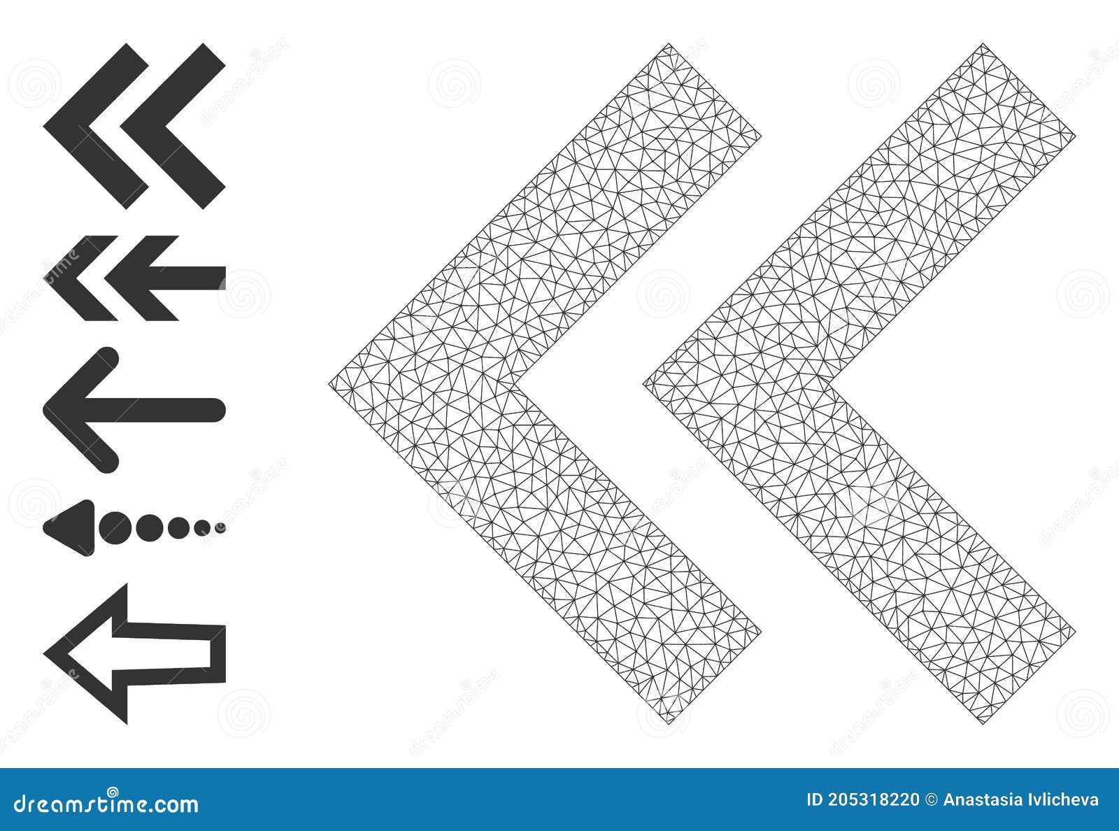 Shift Left Recursive Mosaic Of Shift Left Icons And Textured 99.999 ...