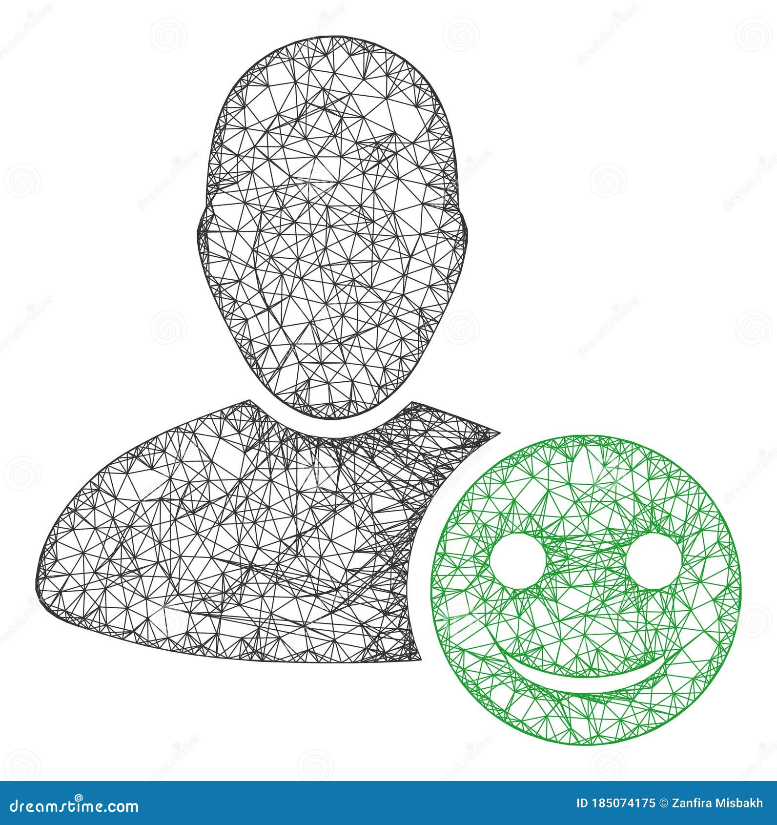 Web Net User Happy Emotion Vector Icon Stock Vector - Illustration of ...