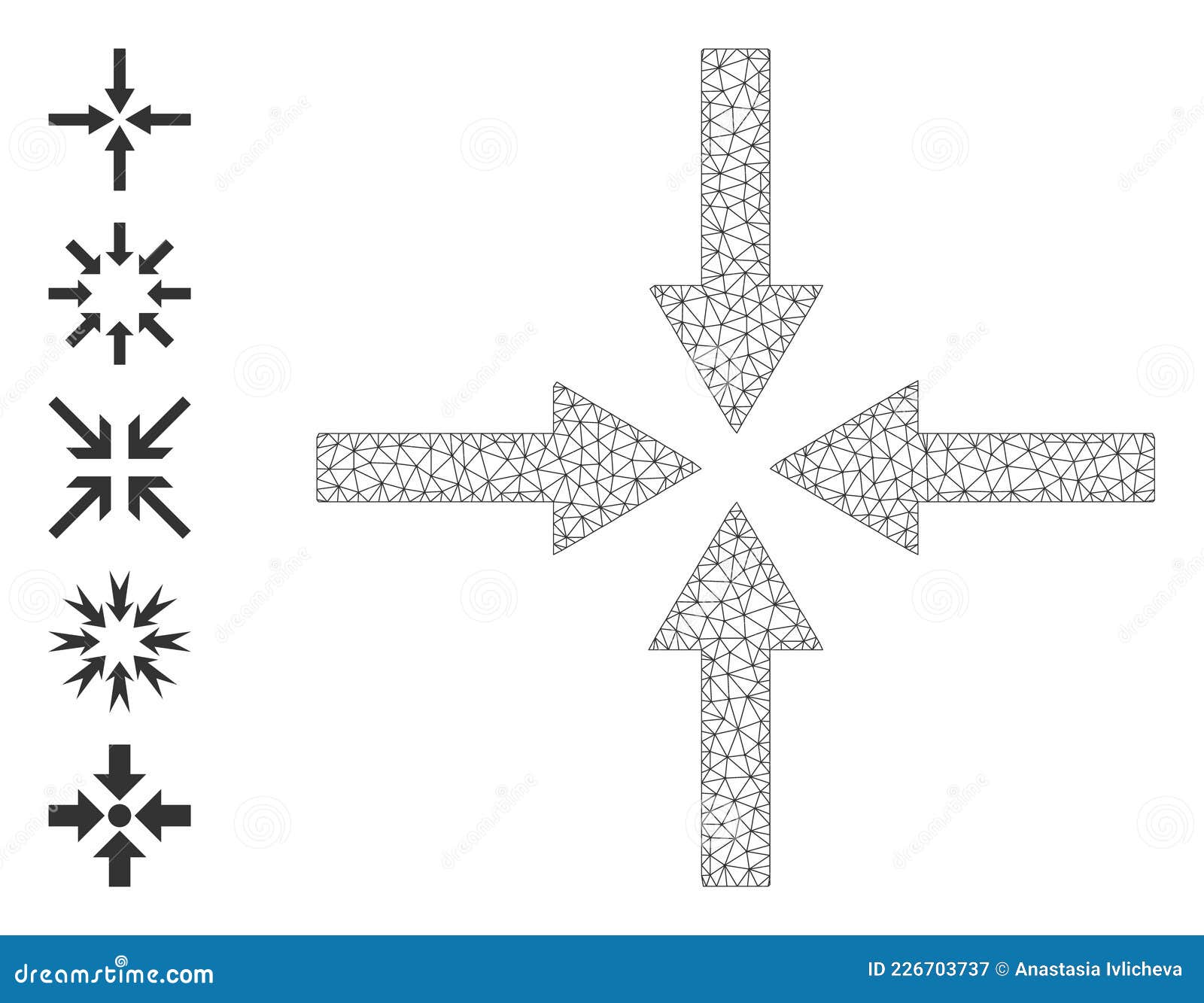 Web Network Impact Arrows Icon with Simple Glyphs Stock Vector ...