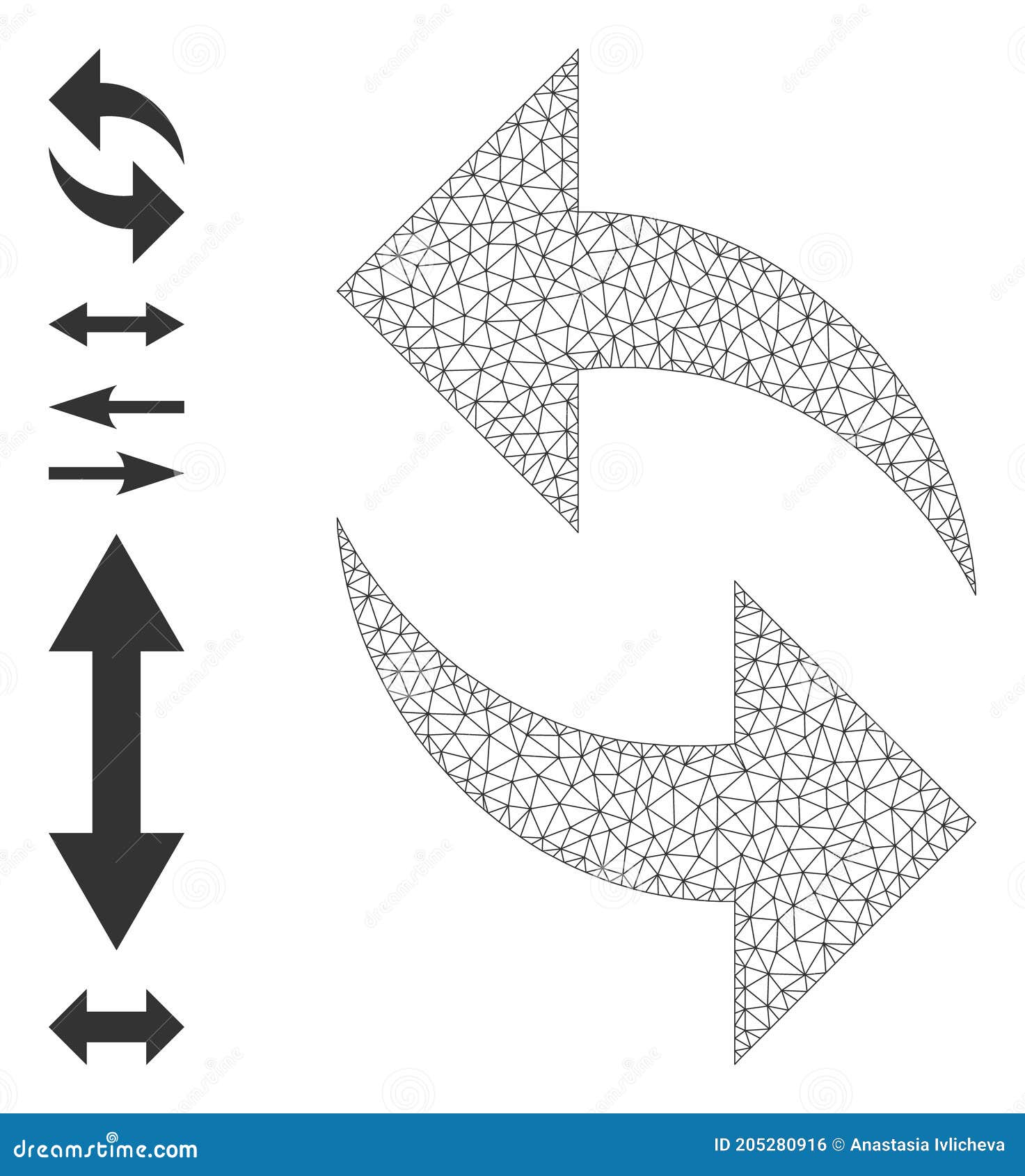 Web Network Refresh Icon with Simple Symbols Stock Vector ...