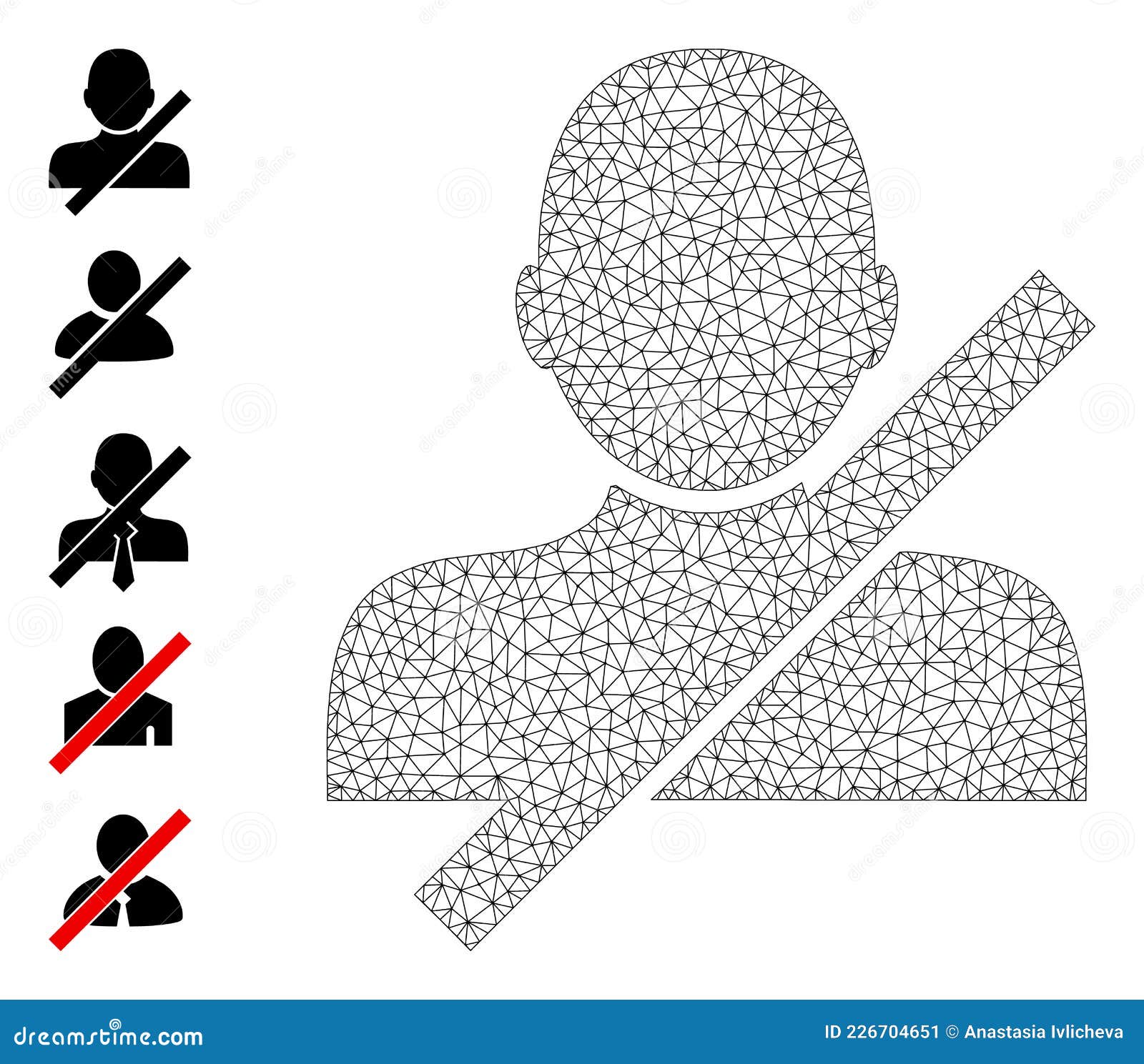 Web Network Restricted User Icon with Simple Pictograms Stock Vector ...