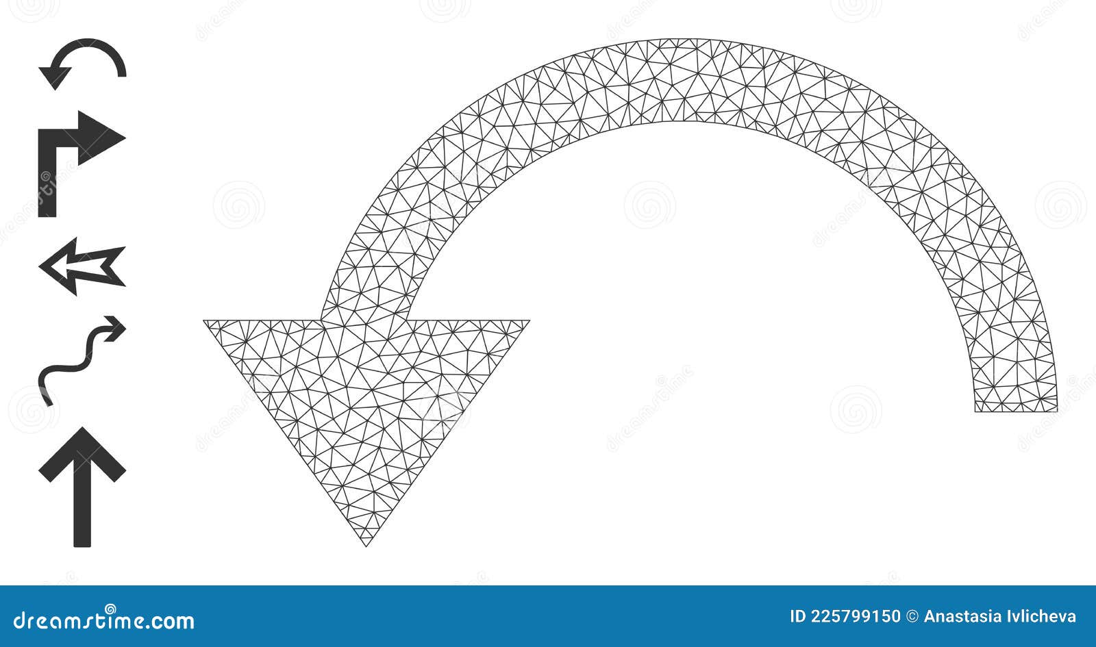 Web Network Rotate Ccw Icon with Simple Glyphs Stock Vector ...