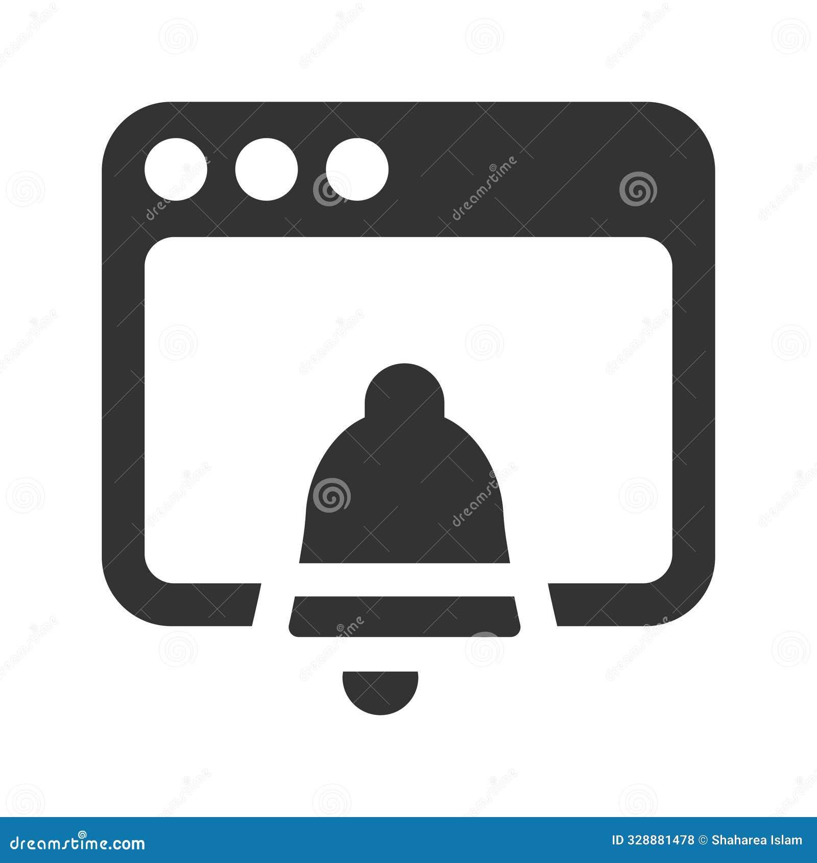 Web Notification Icon stock illustration. Illustration of alert - 328881478