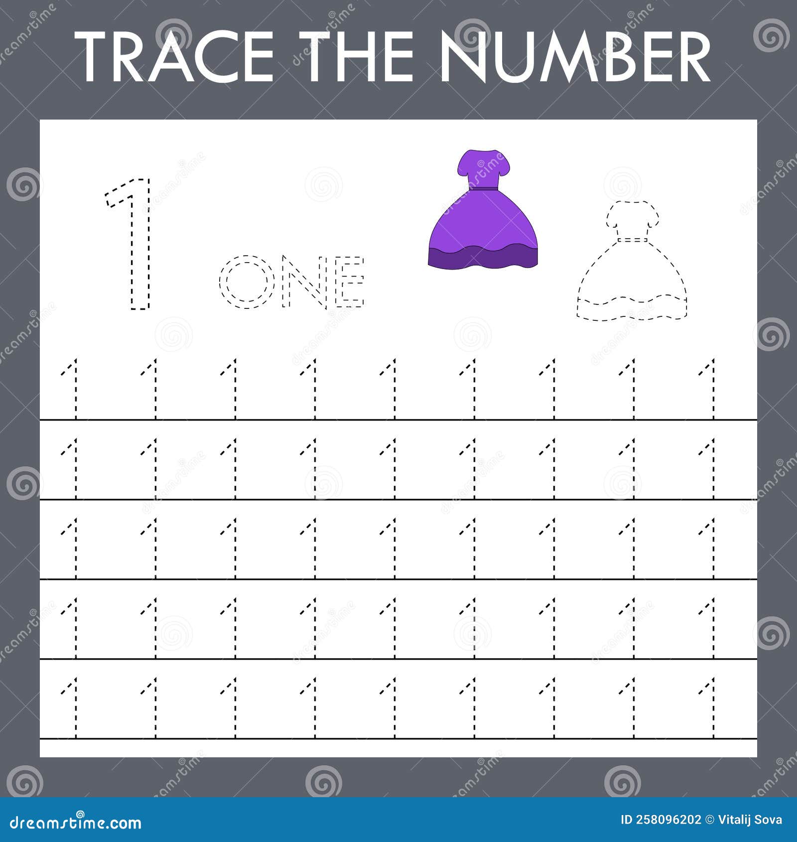 Number training write stock illustration. Illustration of vector ...
